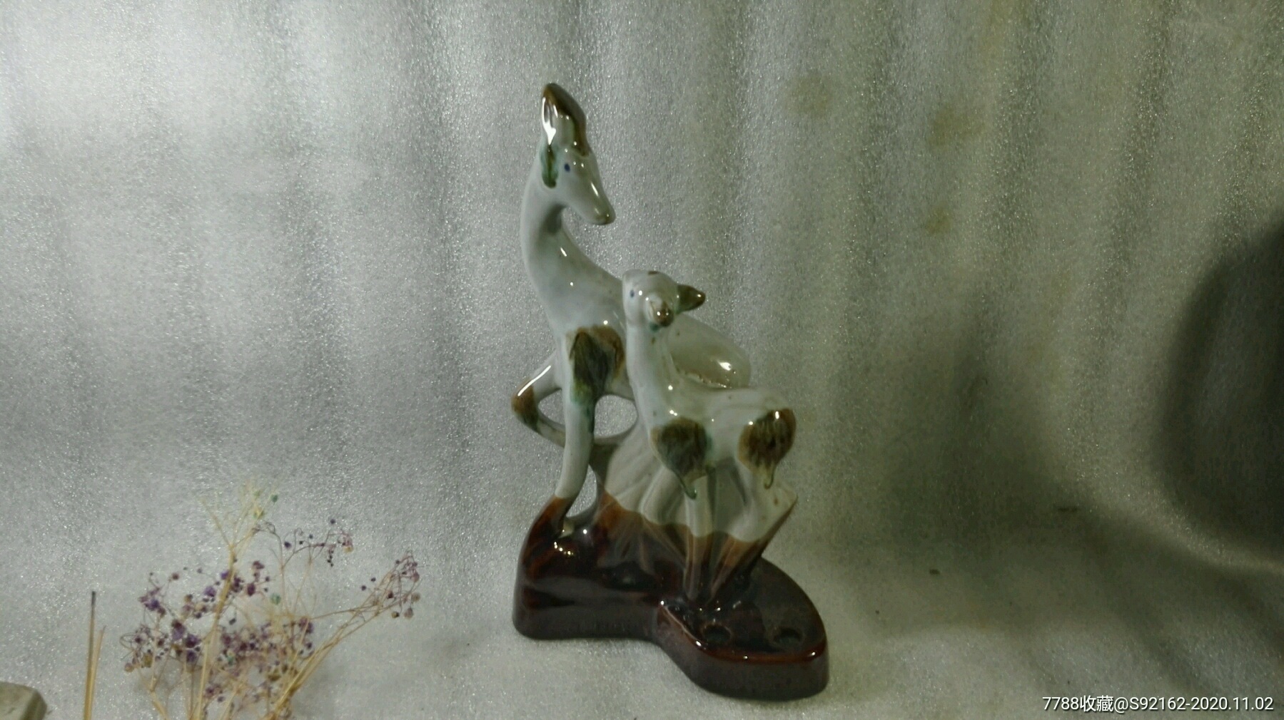 美陶老美陶宜兴567工艺美术陶瓷 母子鹿 价格 180元 se76374719 花釉 窑变瓷 零售 7788收藏 收藏热线