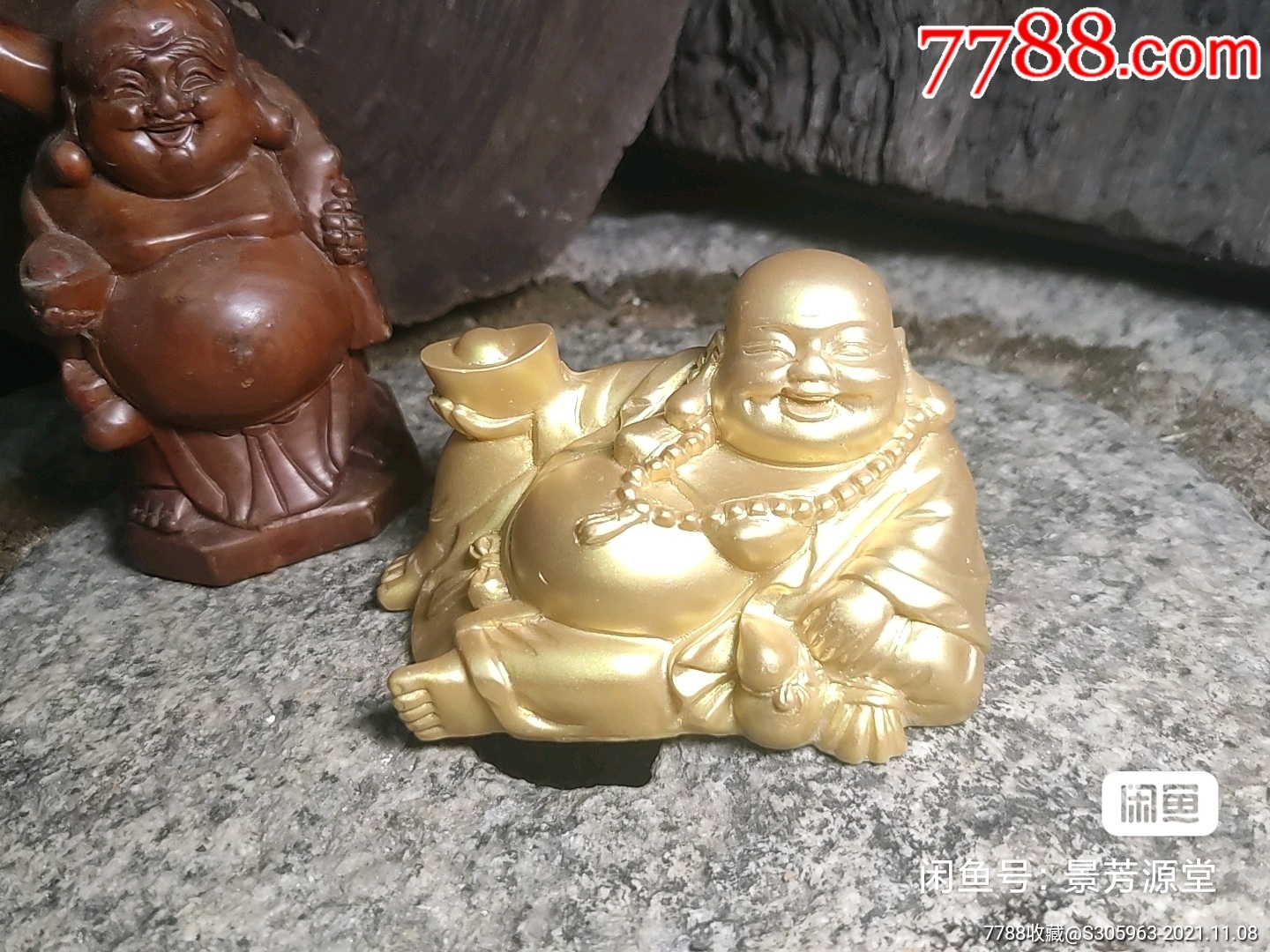 建国后 金漆塑胶弥勒佛卧像 价格 10元 se83635449 铜像 铜佛像 零售 7788收藏 收藏热线