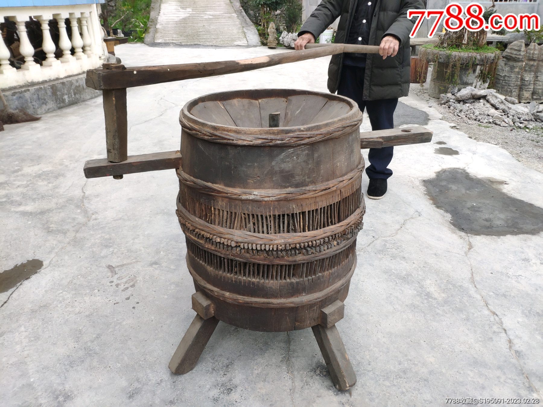 农耕文化老砻子砻谷机稻谷脱壳工具 价格 1380元 se92267168 其他木制用品 零售 7788收藏 收藏热线