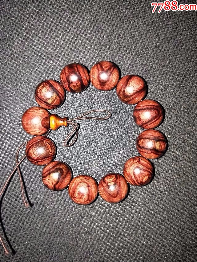 171号大开门海南黄花梨手串12棵/20mm。_黄花梨手串_向阳天窗古玩店【7788商城】