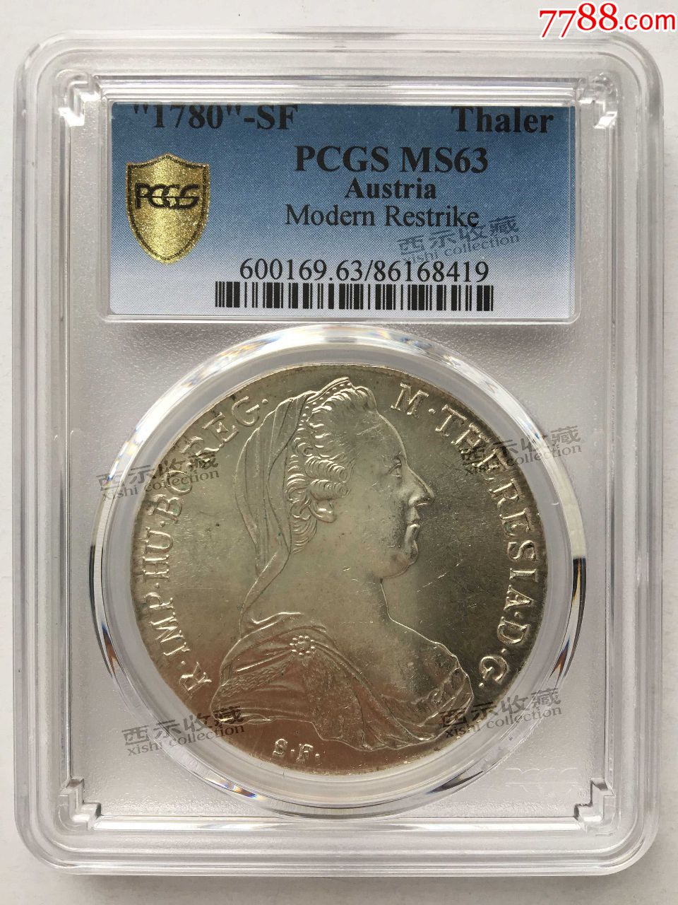 1780年奥地利奥匈大奶妈银币1先令PCGS评级币MS69分-价格:550元-se66690837-外国钱币-零售-7788收藏__收藏热线