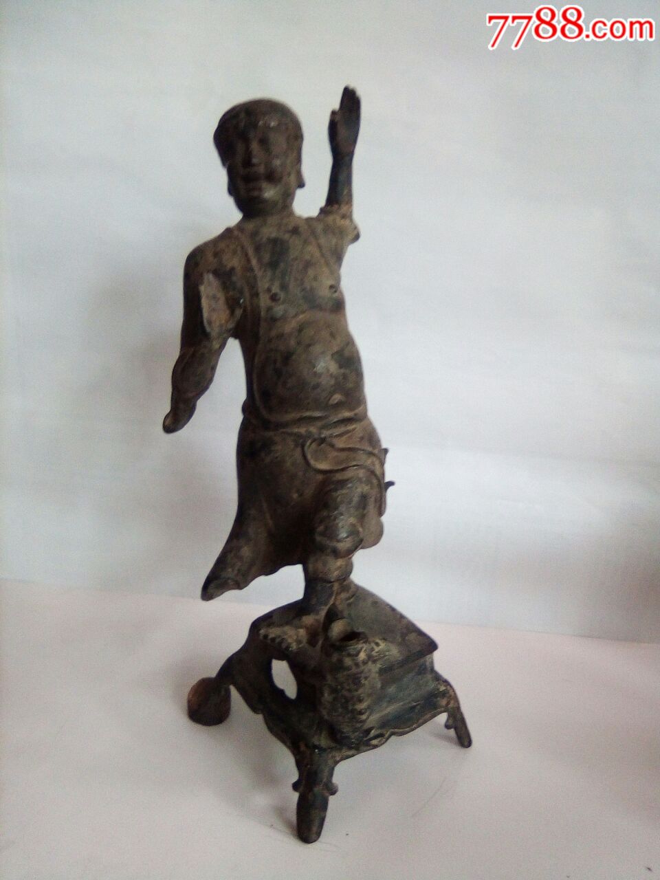 元代铜雕刘海戏金蟾摆件，通高30公分珍稀出谱品，价格面议。_铜像/铜佛像_图片鉴赏_收藏价格_7788铜器收藏