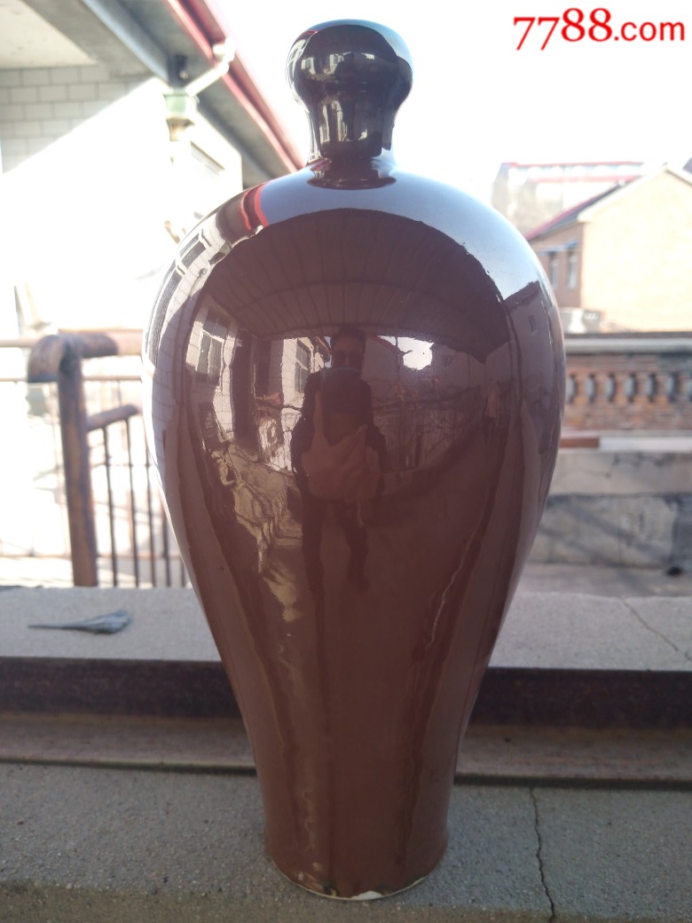 宋定窑紫金釉梅瓶_紫釉瓷_诚信守德【7788收藏__收藏热线】