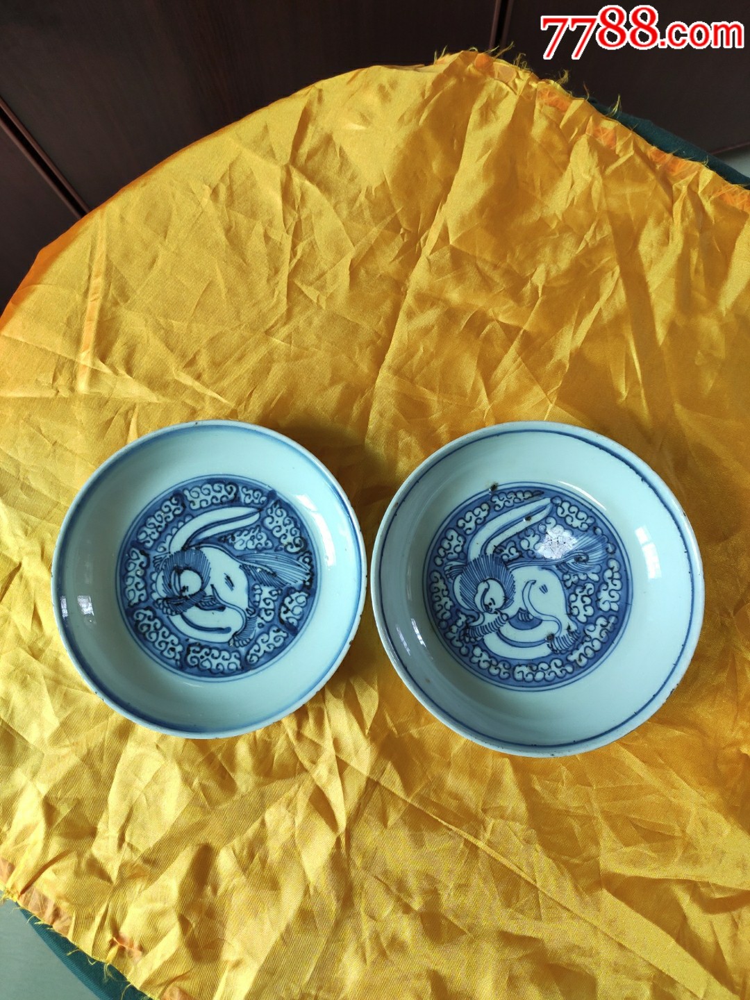 明代青花盘一对。_青花瓷_图片鉴赏_收藏价值_7788青花瓷收藏