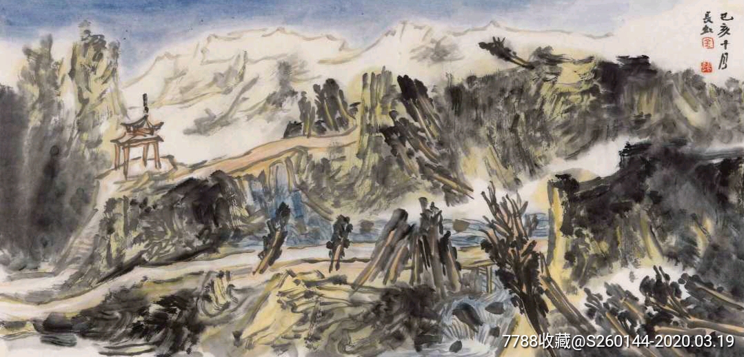 金长虹68*136cm-价格:500元-se71757998-花鸟国画原作-零售-7788收藏__收藏热线