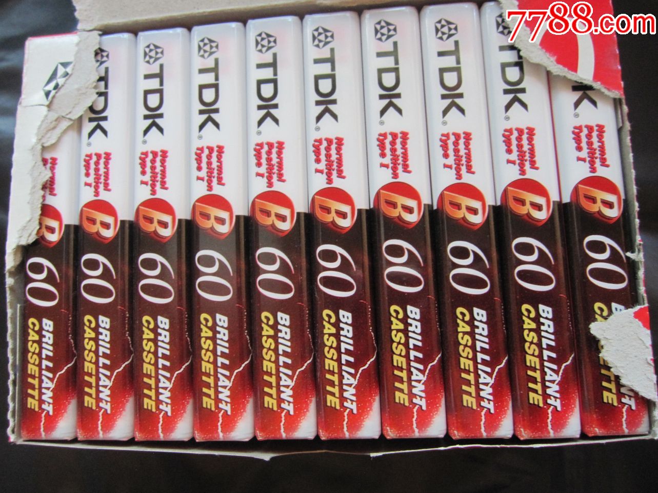 日本进口TDK—B60空白磁带一盒10盘（全新未拆封）_磁带/卡带_陇庆阁【7788钟表收藏】