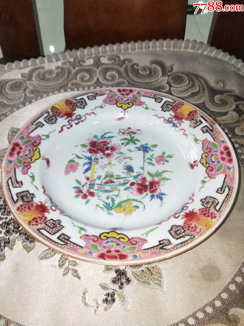 雍正粉彩盘-价格:1300元-se75256615-彩绘瓷/彩瓷-零售-7788收藏__收藏热线