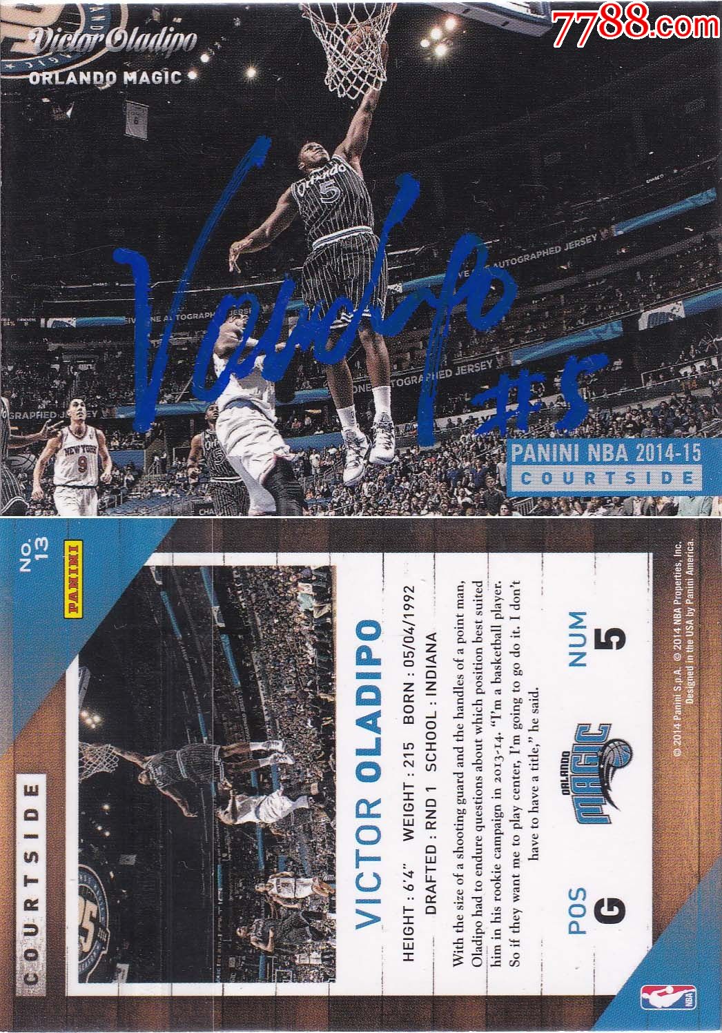 NBAB-奥拉迪波亲笔签名-送礼佳品生日礼物珍藏-价格:98元-se79239697-篮球球星卡-零售-7788收藏__收藏热线