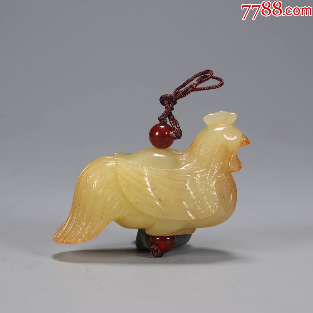 和田黄玉“天鸡”把件_和田玉_古今缘斋【7788收藏__收藏热线】