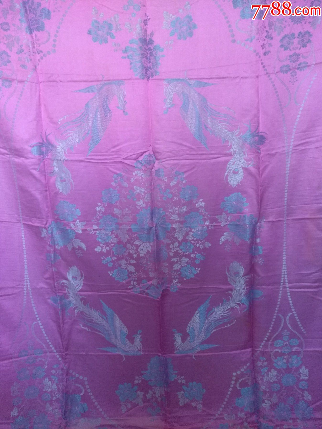 老被面收藏7.870年代丝绸被面（2795）-价格:80元-se84468034-床单/被套-零售-7788收藏__收藏热线