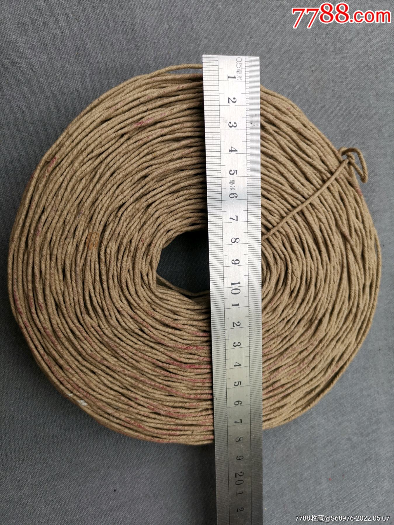 老纸绳一轴，是过去老商店打包商品用的，非常有怀旧情怀和收藏价值，可做影视道具_其他纸制工艺_图片收藏_回收价格_7788音像