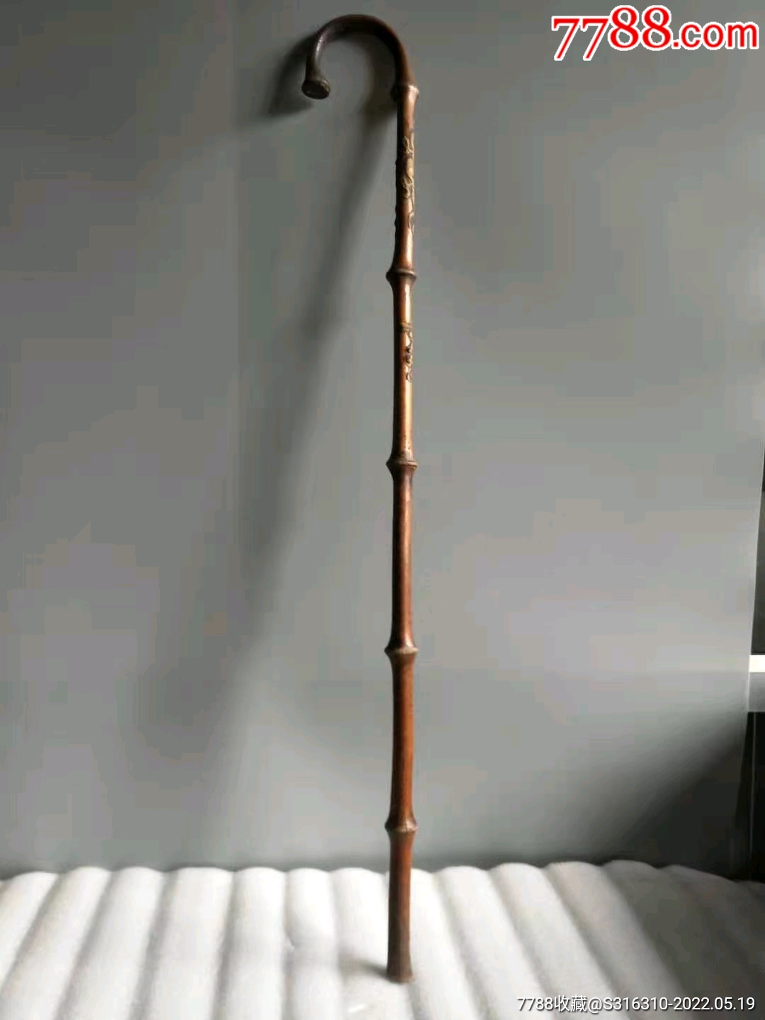 清末民初竹制老拐杖，如图所示，正常使用，包老-价格:268元-se87179140-其他竹制品-零售-7788收藏__收藏热线