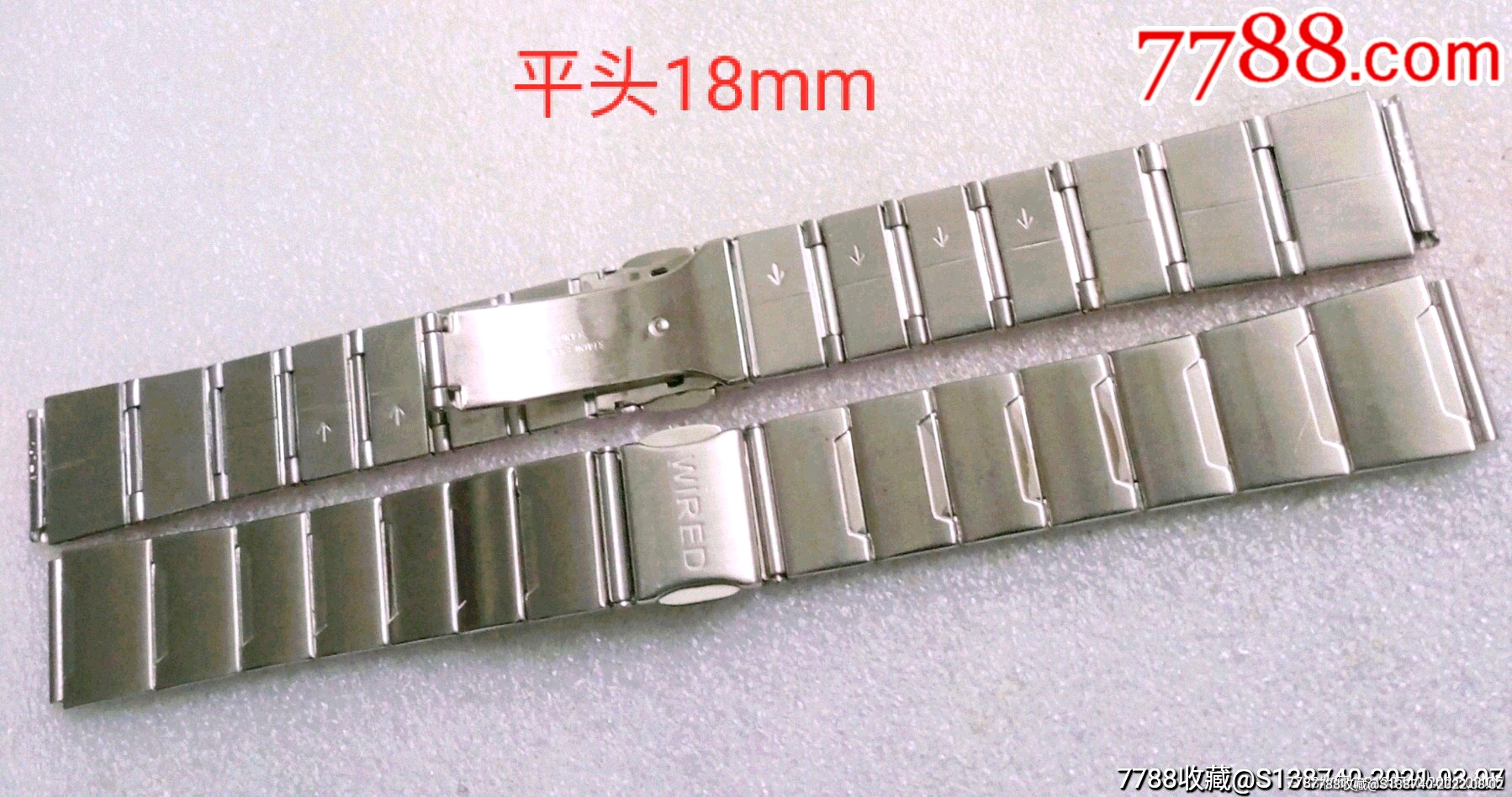 18mm實心鋼表帶2條_表带/表链_表贩子【7788收藏__收藏热线】