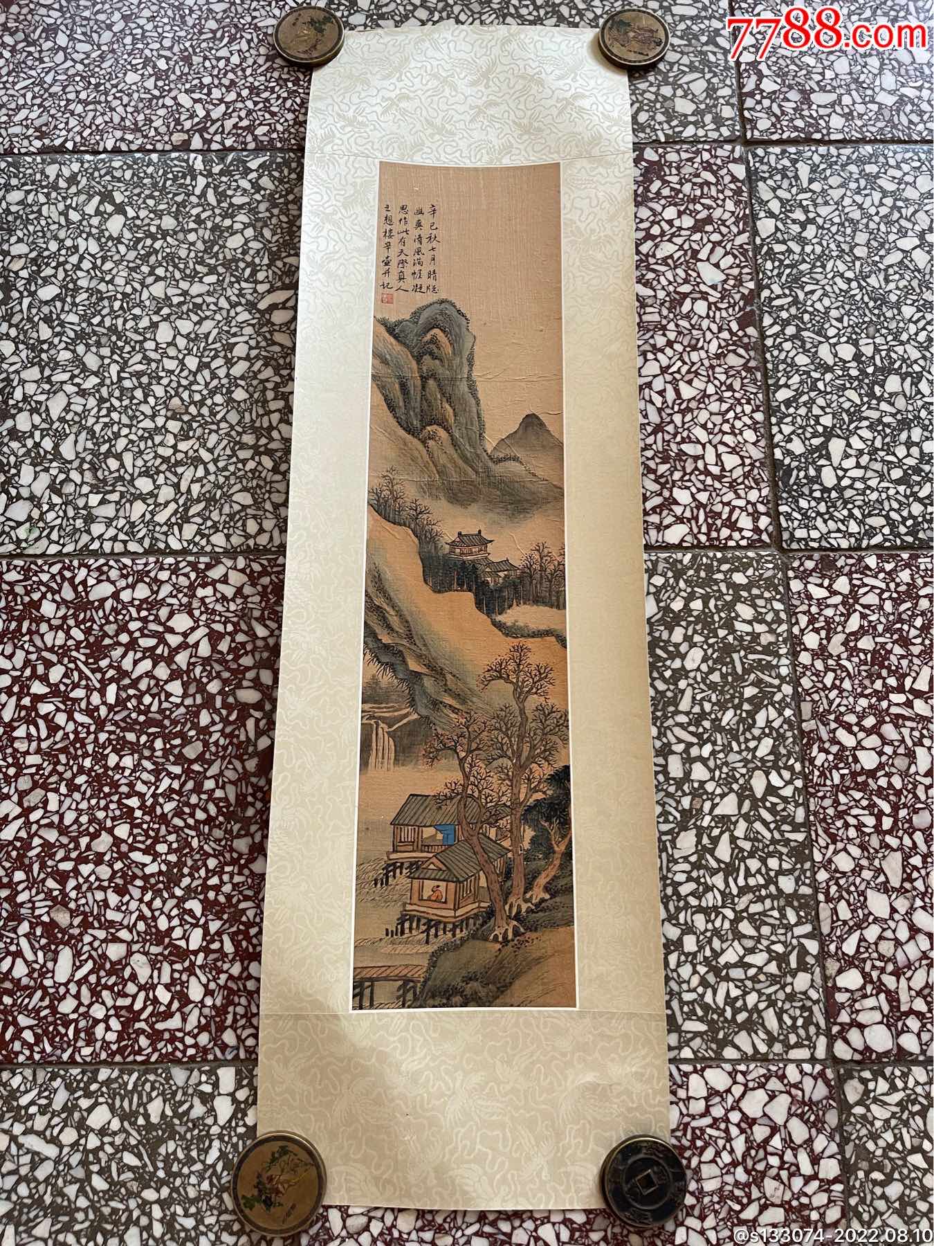 楼辛壶，75*17cm，绢本镜心，-价格:5300元-se88766664-山水国画原作-零售-7788收藏__收藏热线