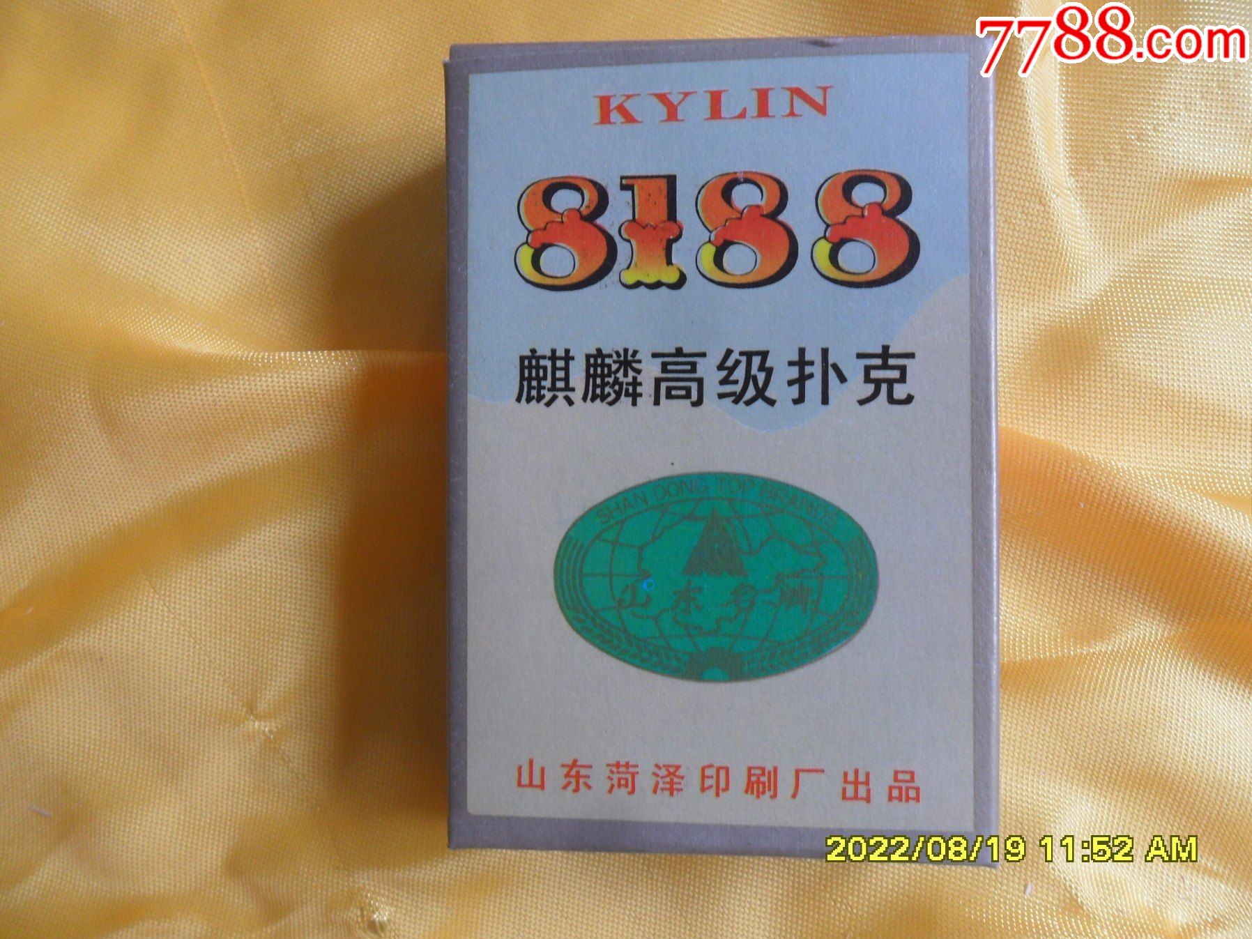 早期扑克：麒麟8188扑克——山东菏泽印刷厂（菏泽出口牌）全新-价格:100元-se88961337-扑克牌-零售-7788收藏__收藏热线