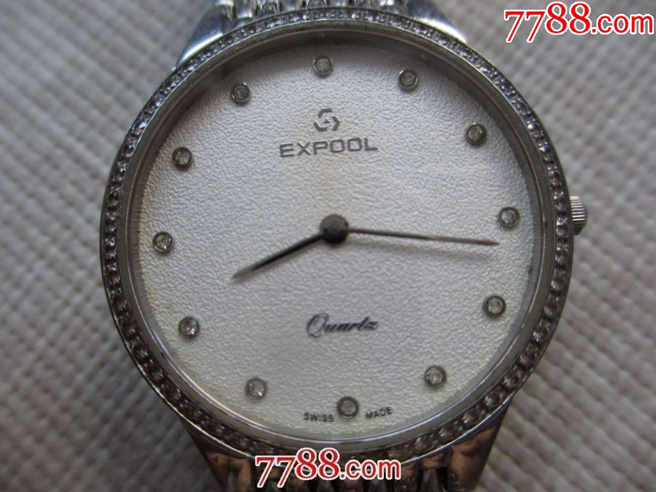 瑞士原装超薄！瑞士制造\外壳表盘镶钻【EXPOOL】【依保路】两针男士古董老表！_手表/腕表_燕赵收藏【7788收藏__收藏热线】