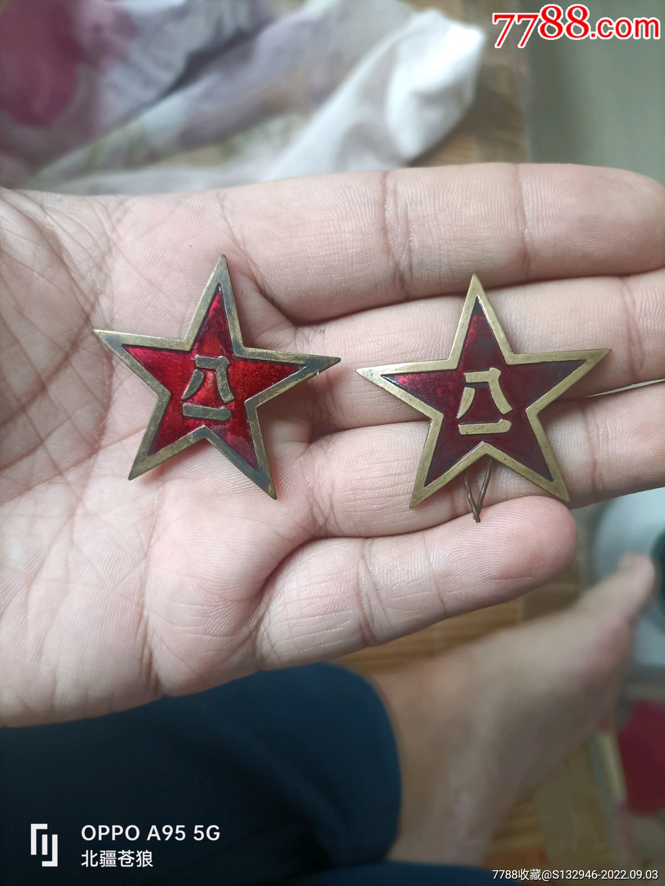 50式陆军帽徽2枚_帽徽_北境苍狼【7788收藏__收藏热线】