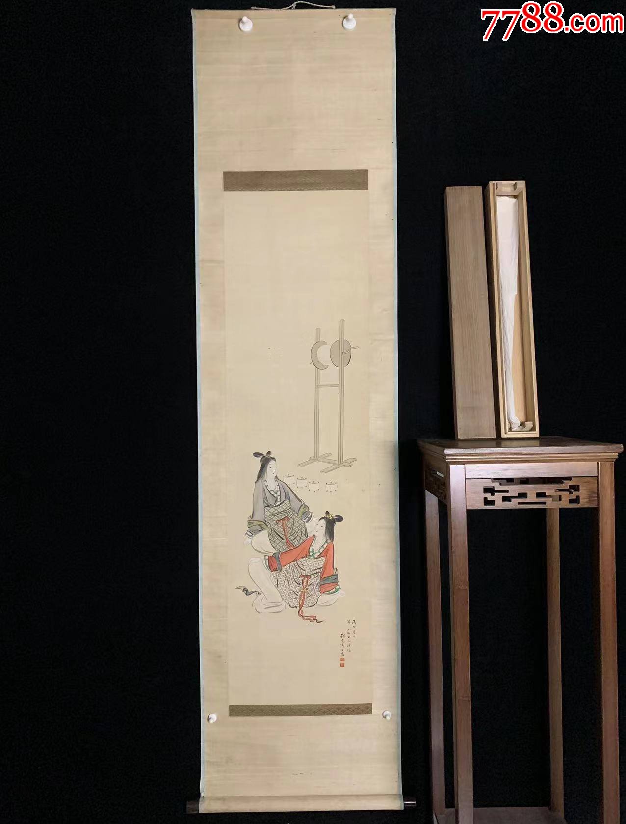 【手绘】武石耕崖织女图A4642绢本回流老字画书房茶室古书画收藏-价格:700元-se89227554-人物国画原作-零售-7788收藏__收藏热线