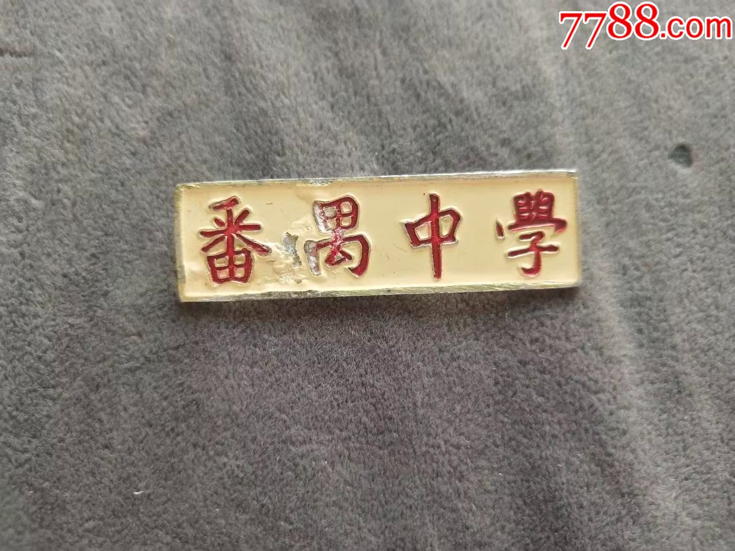 老徽章，七八十年代广州番禺中学校徽，霍英东创办——TB125-价格:158元-se89495684-其他徽章-零售-7788收藏__收藏热线