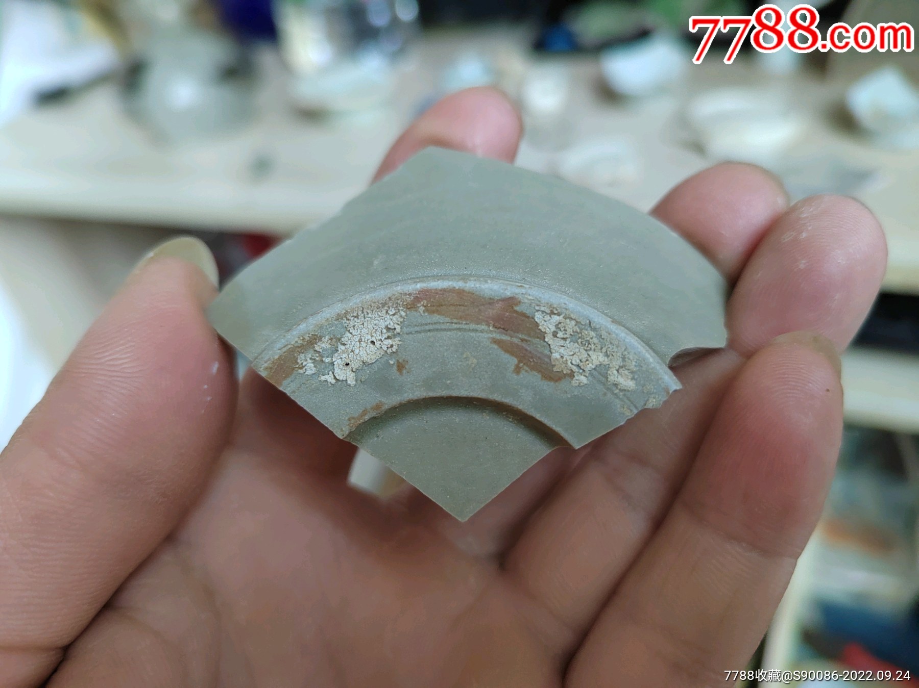 唐上林湖越窑玉壁底大碗瓷片标本_镶嵌瓷/瓷片_宣城旧书斋【7788收藏__收藏热线】