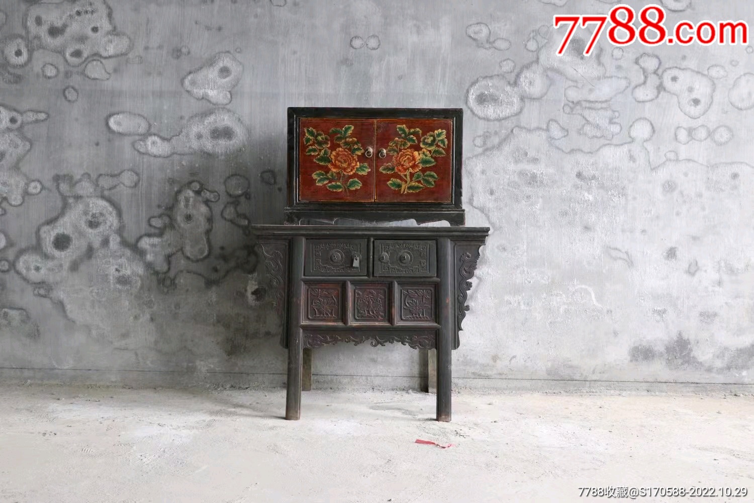 画箱，长79，宽45，高53。_木盒/木箱_民俗老货老家具【7788收藏__收藏热线】