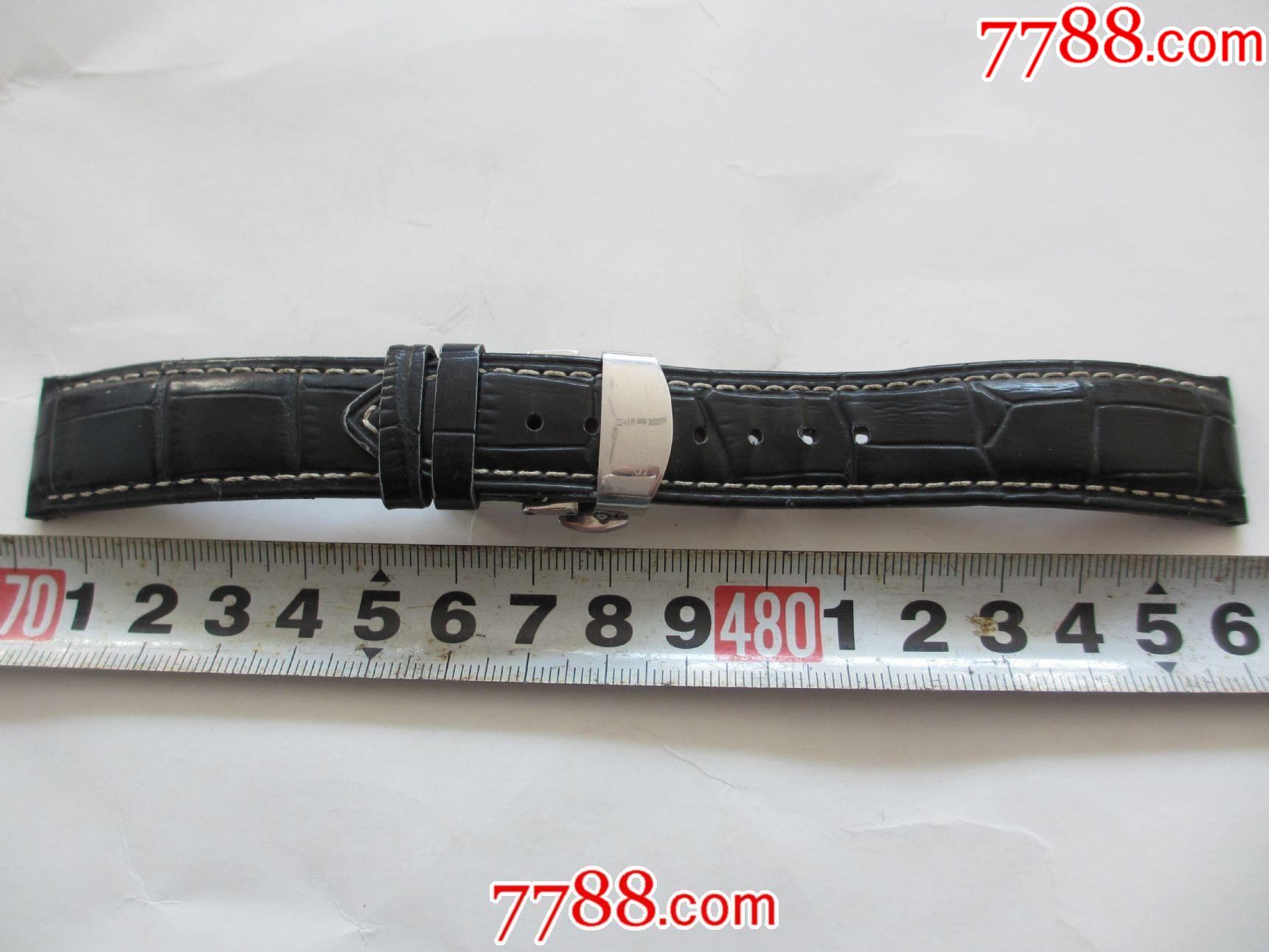 从瑞士【浪琴】表拆下的\双蝴蝶扣\【浪琴20MM】男士真皮原装老表带！【有印记】_表带/表链_图片价值_收藏交易_7788小人书