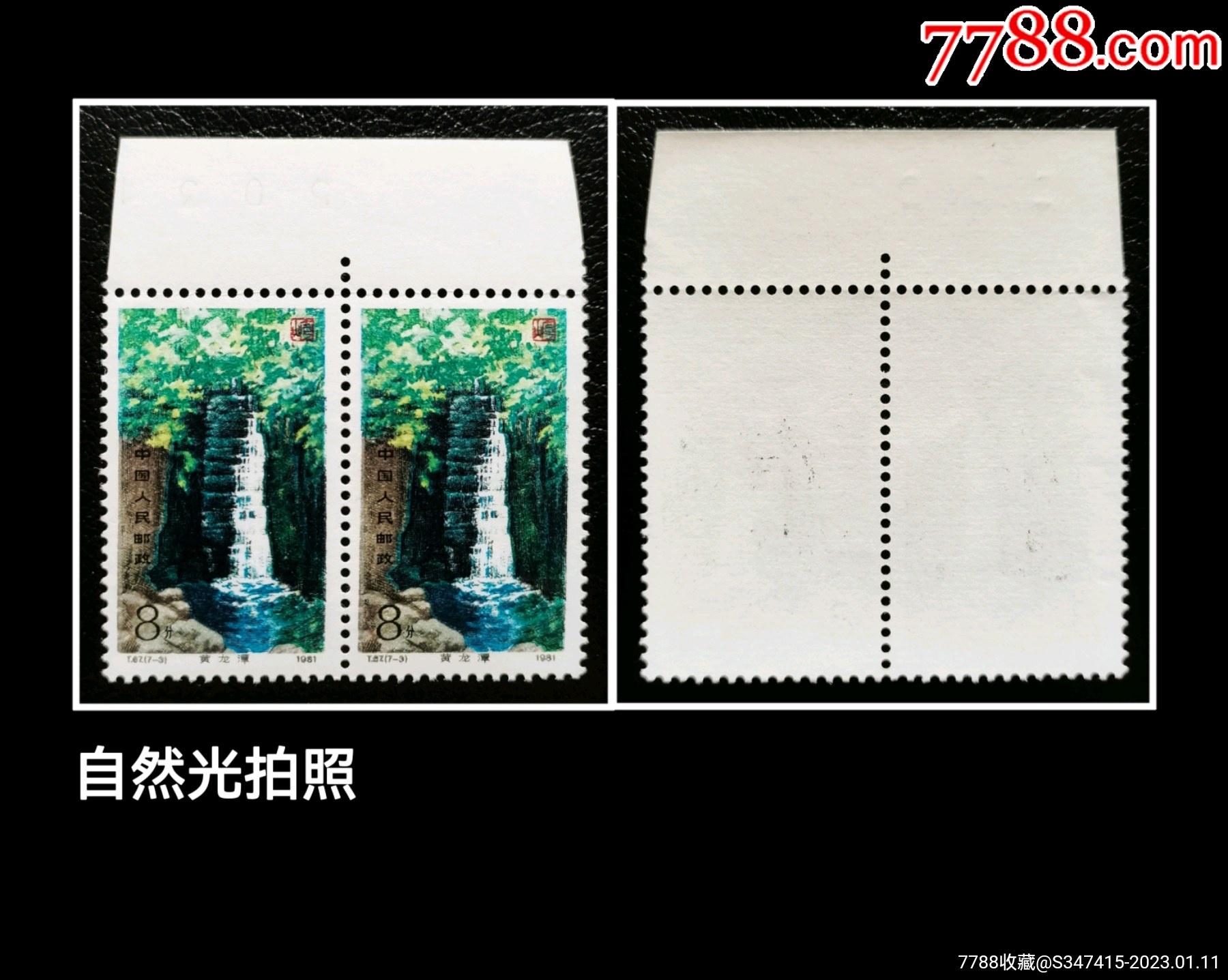 T67（7-3）庐山风景黄龙潭2连票_“T”字邮票_龙哥方庆缘【7788收藏__收藏热线】