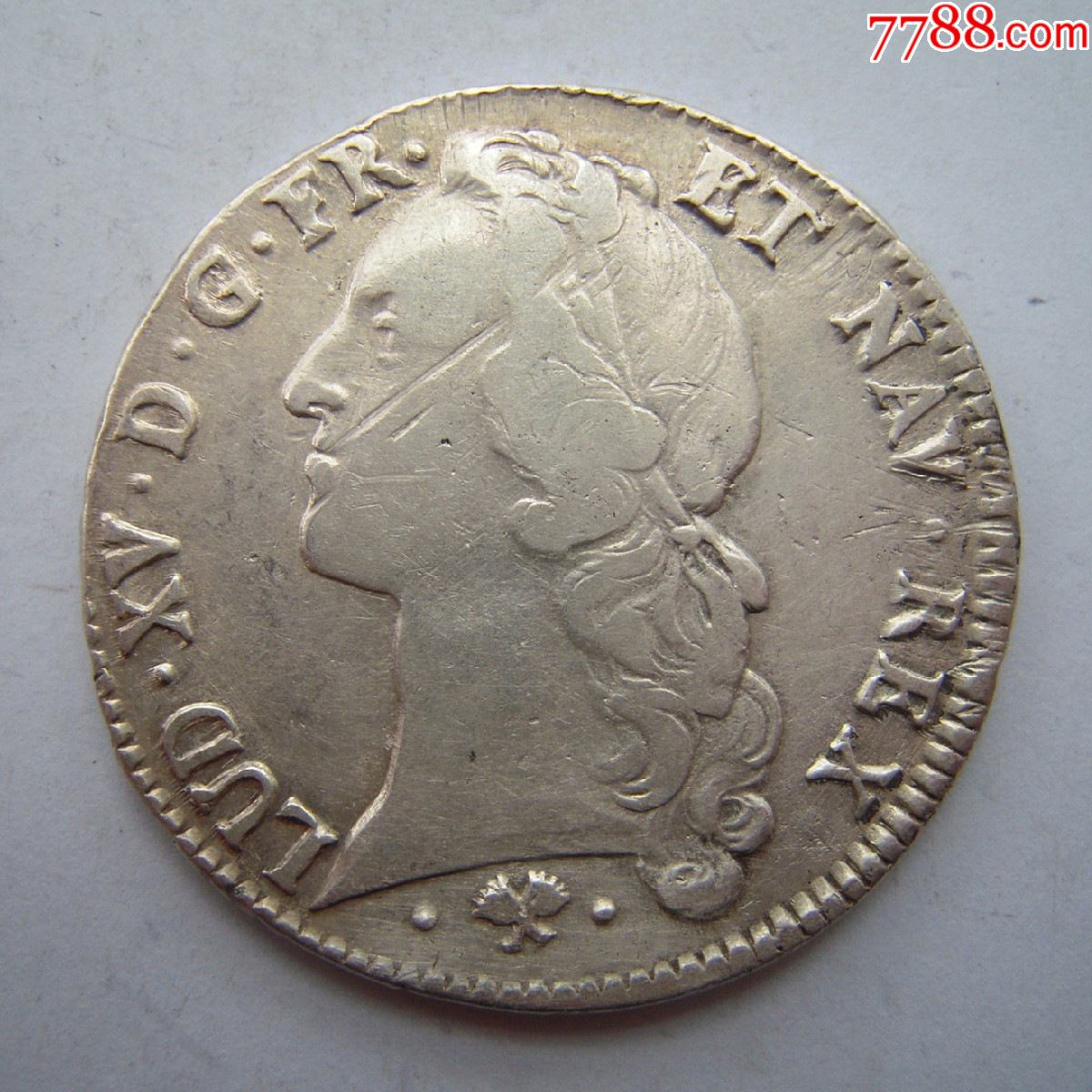 好品法国1763年路易十五世中年像L版1埃居大银币_货币外国币_古楚泉社杂货铺【7788商城】