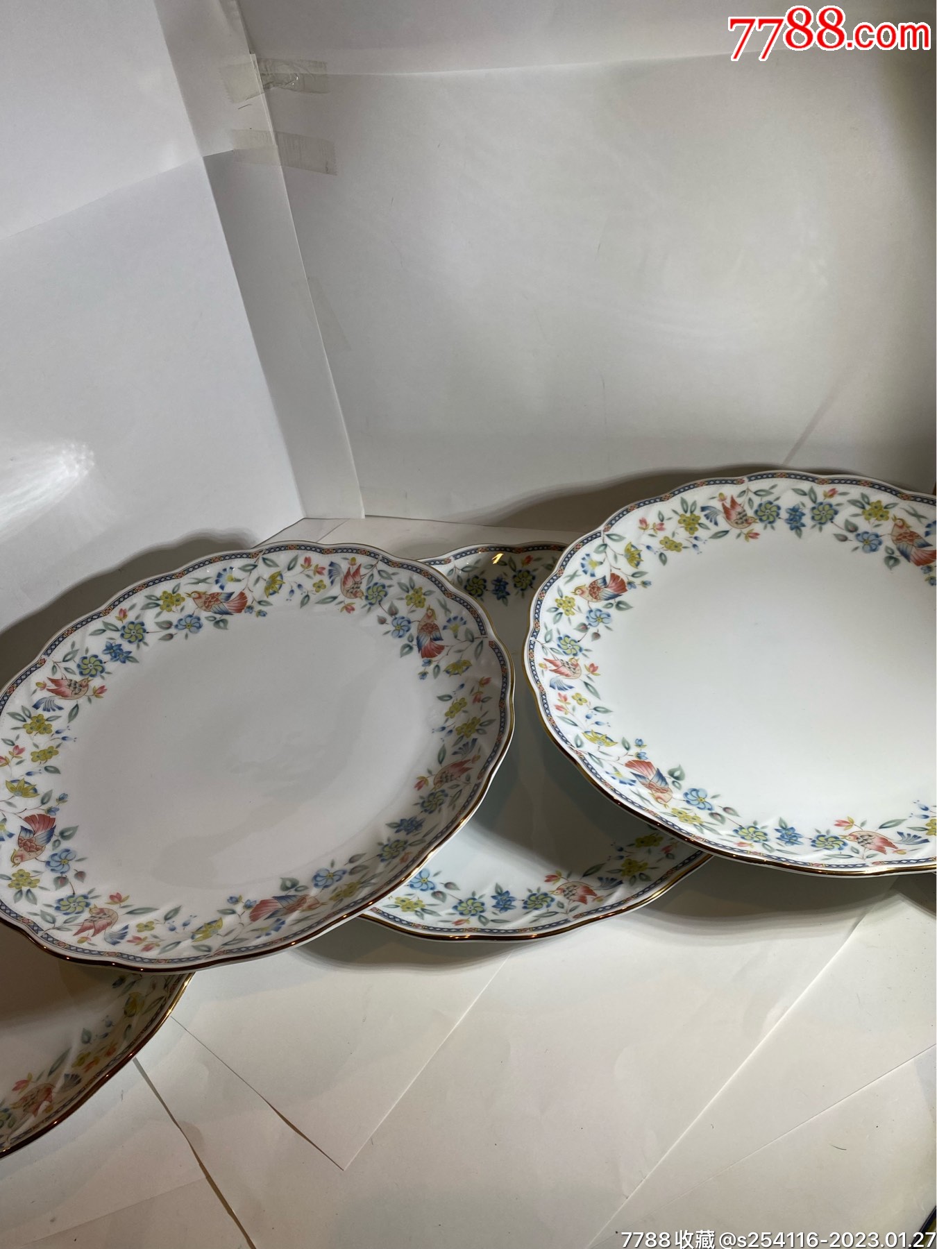 日本NARUMI瓷盘5个套装23.5cm高3.2cm特价480包邮AF13保真正_碗/盘/碟_鉴别图片_收藏价格_7788陶器收藏