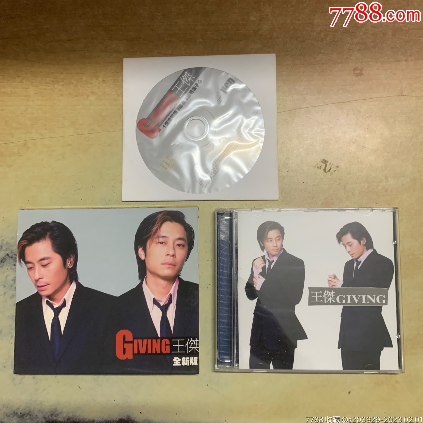 王杰《GIVING精选》双碟+VCD，港旧版_音乐CD_沙沙黑胶店【7788商城】