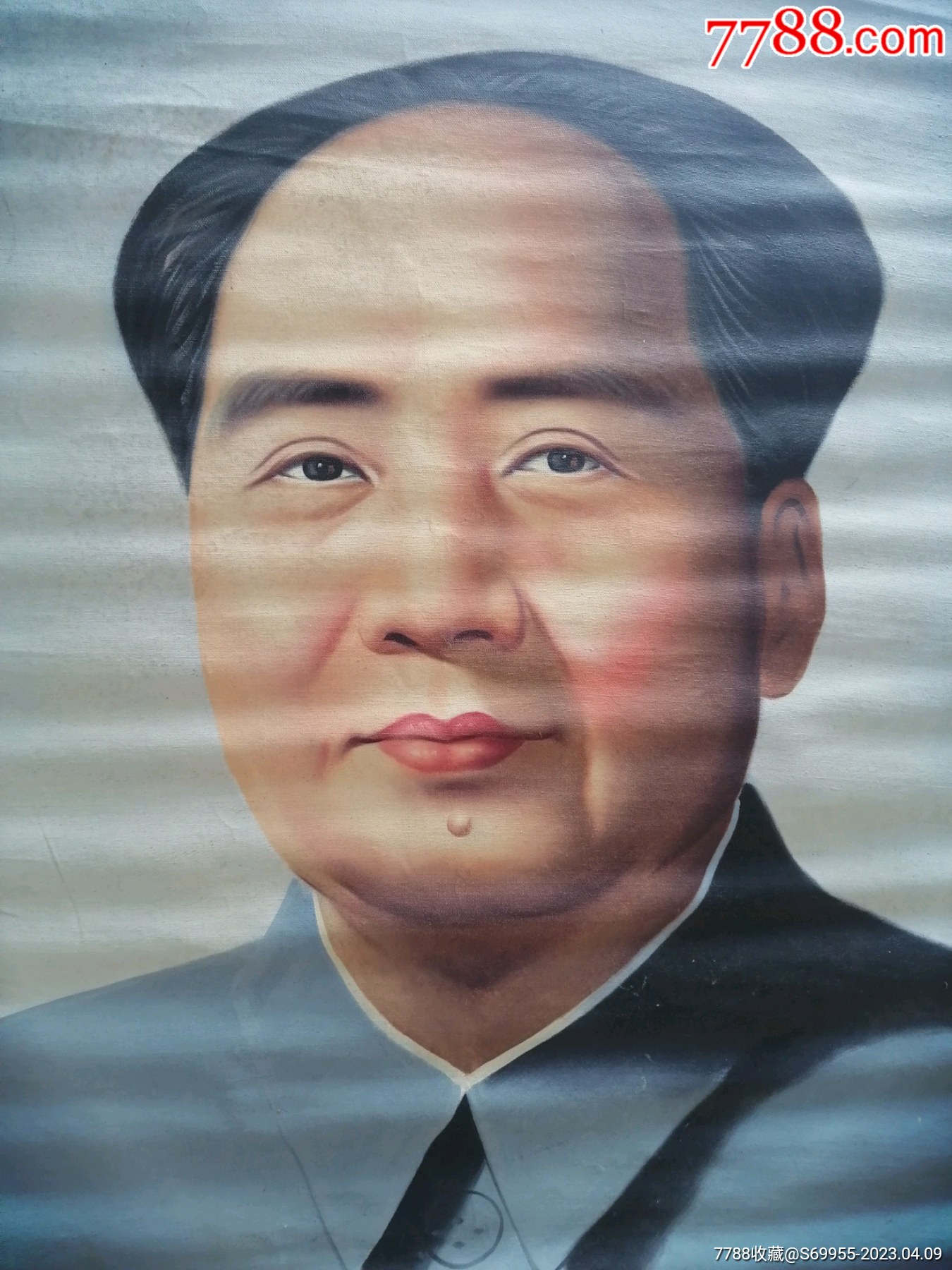 永久保真！毛泽东毛主席天安门标准像大型油画，逼真细腻，栩栩如生！-价格:5000元-se93183671-油画原画-零售-7788收藏__收藏热线