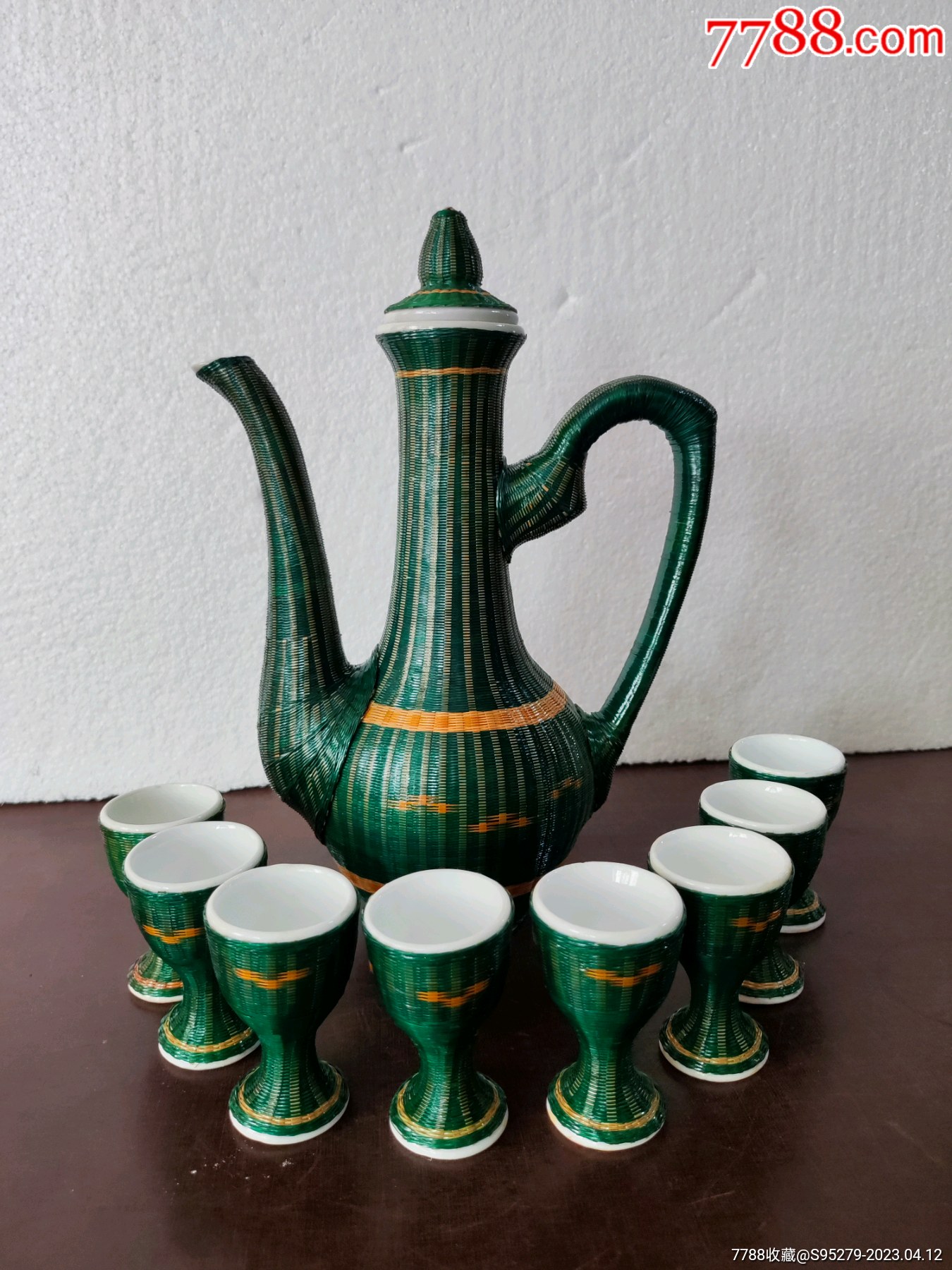 7080年代四川竹丝编竹丝扣瓷酒具-价格:1380元-se93248815-套装酒具-零售-7788收藏__收藏热线