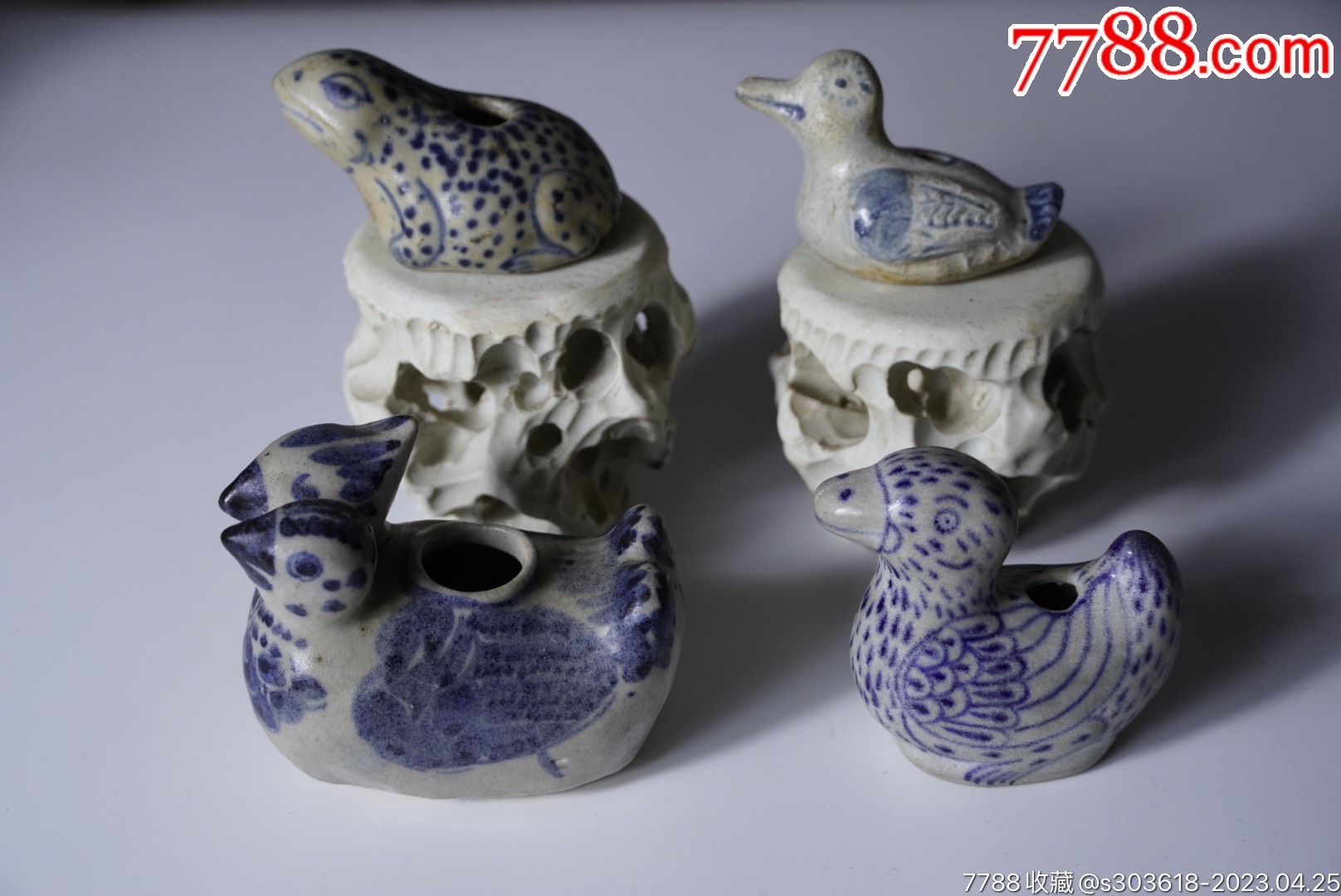 明代青花瓷小动物_青花瓷_玩古怡情【7788商城】