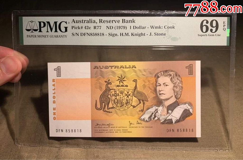 冠军分PMG69分澳大利亚1元女皇像全程无347-价格:3300元-se94206682-外国钱币-零售-7788收藏__收藏热线