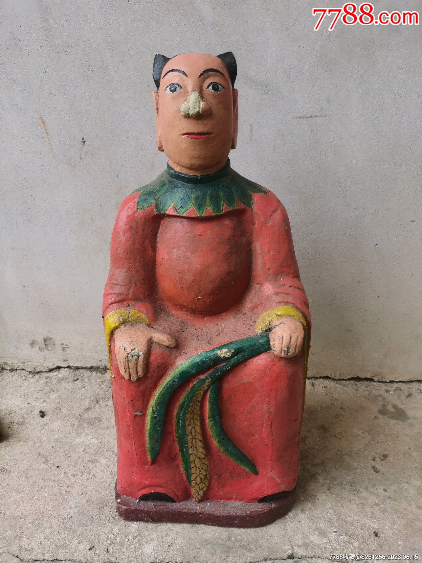 神农，完整，-价格:888元-se94520467-木佛像/人像-零售-7788收藏__收藏热线