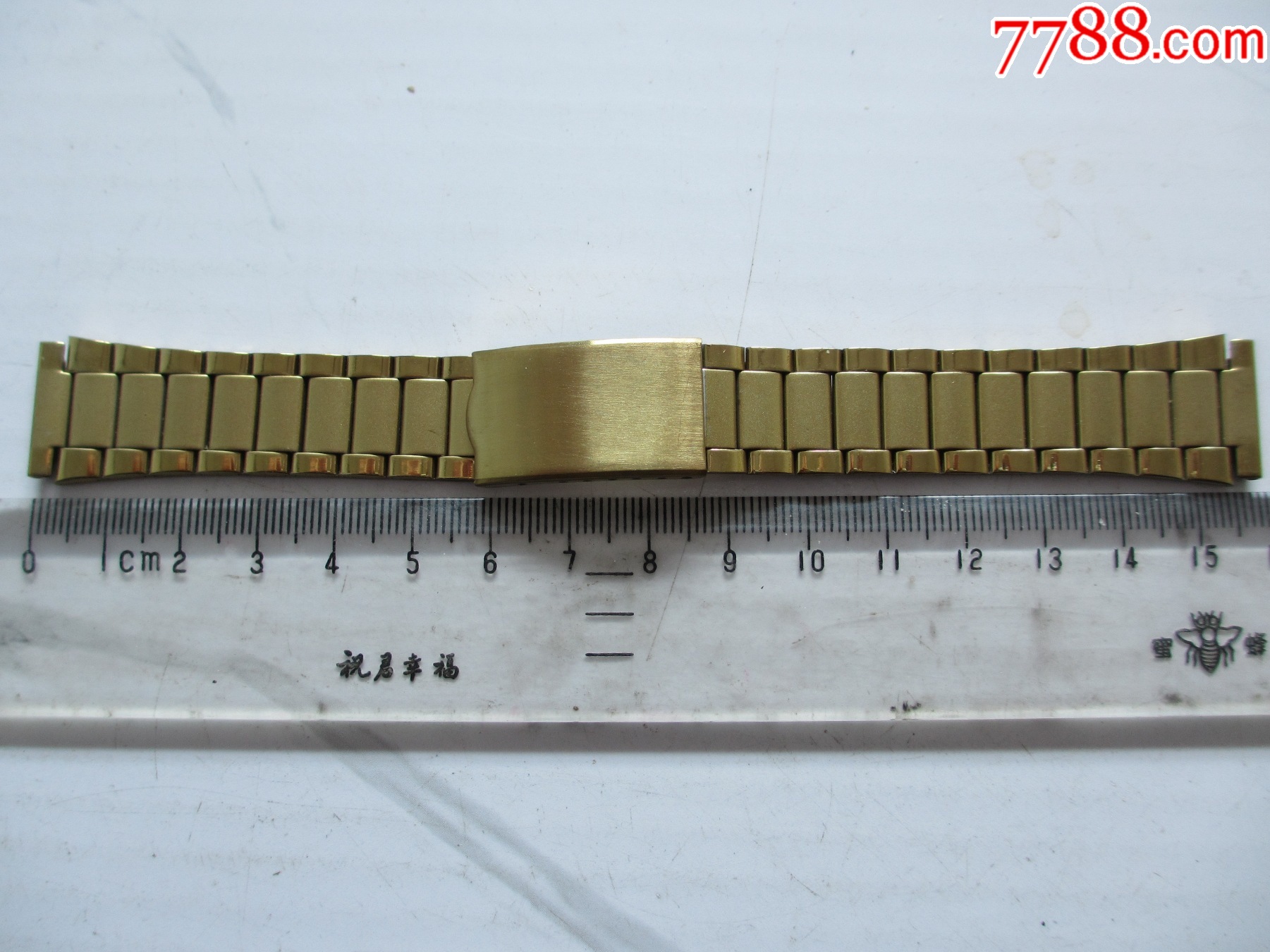 全新！库存！浙江省桥头实业表带厂制造双面镀金折叠老表带【18MM】！【2】-价格:25元-se94687313-表带/表链-零售-7788收藏__收藏热线
