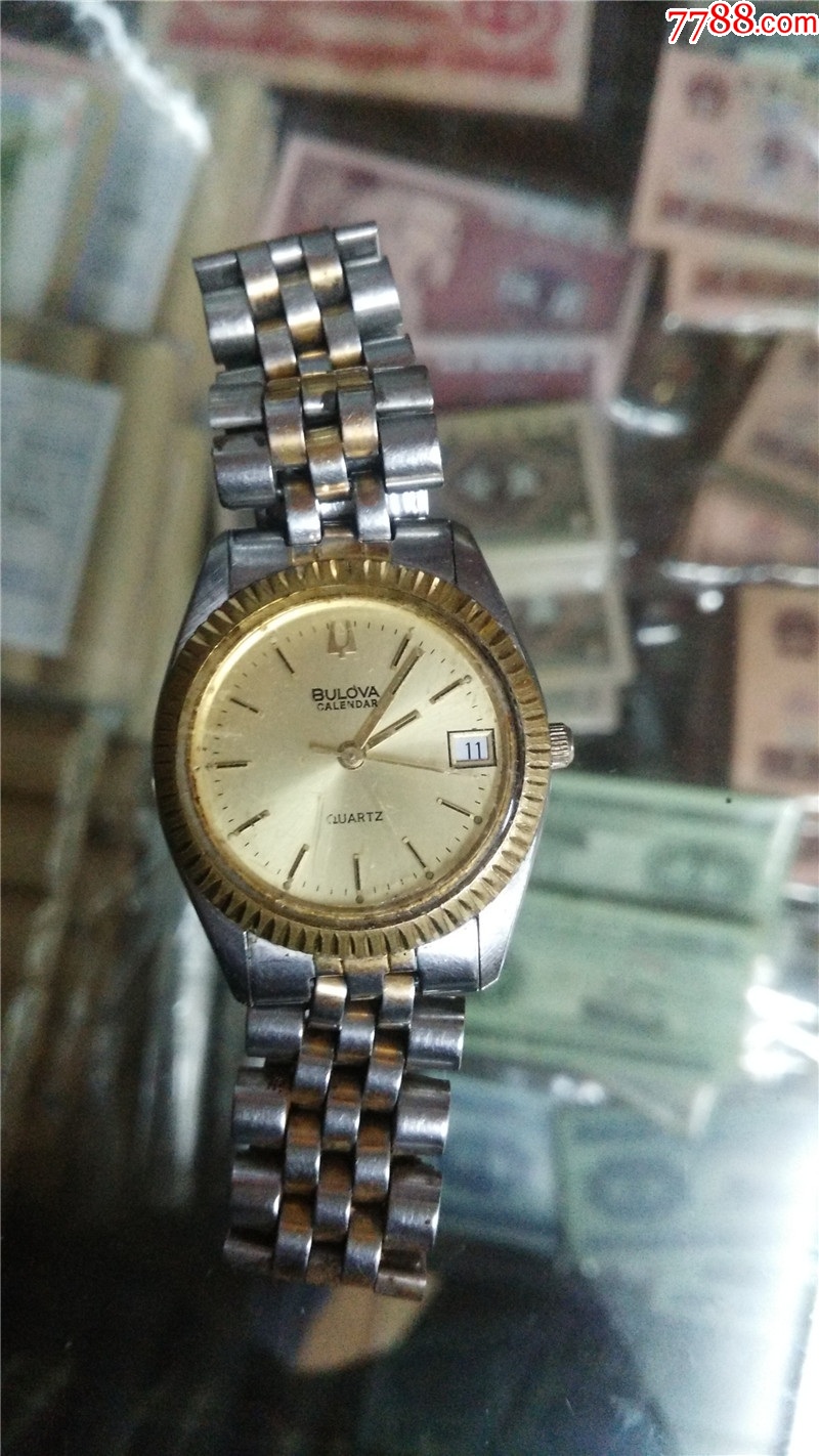 包金牙圈超薄瑞士宝路华单历男士石英表机芯955-414_手表/腕表_东收西藏阁【7788收藏__收藏热线】