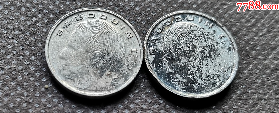 收藏币比利时钱币2枚18mm直径镍1990年1法郎比利时硬币ACBLS_货币外国币_金春根收藏【7788收藏__收藏热线】