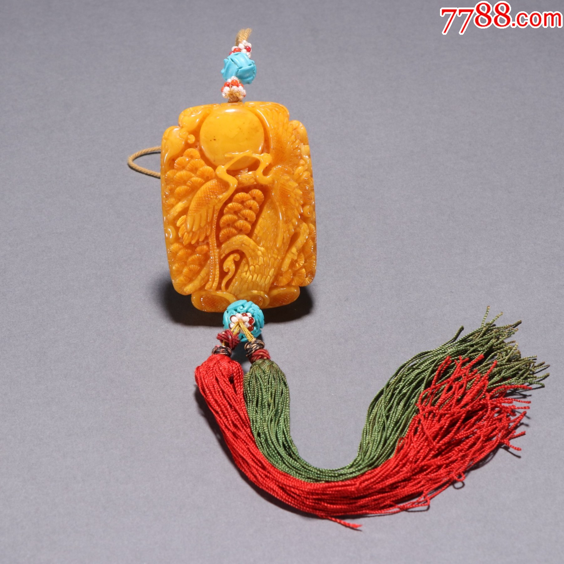 欧洲回流，天然蜜蜡鹿鹤同春挂件。-价格:26000元-se95523504-蜜蜡-零售-7788收藏__收藏热线