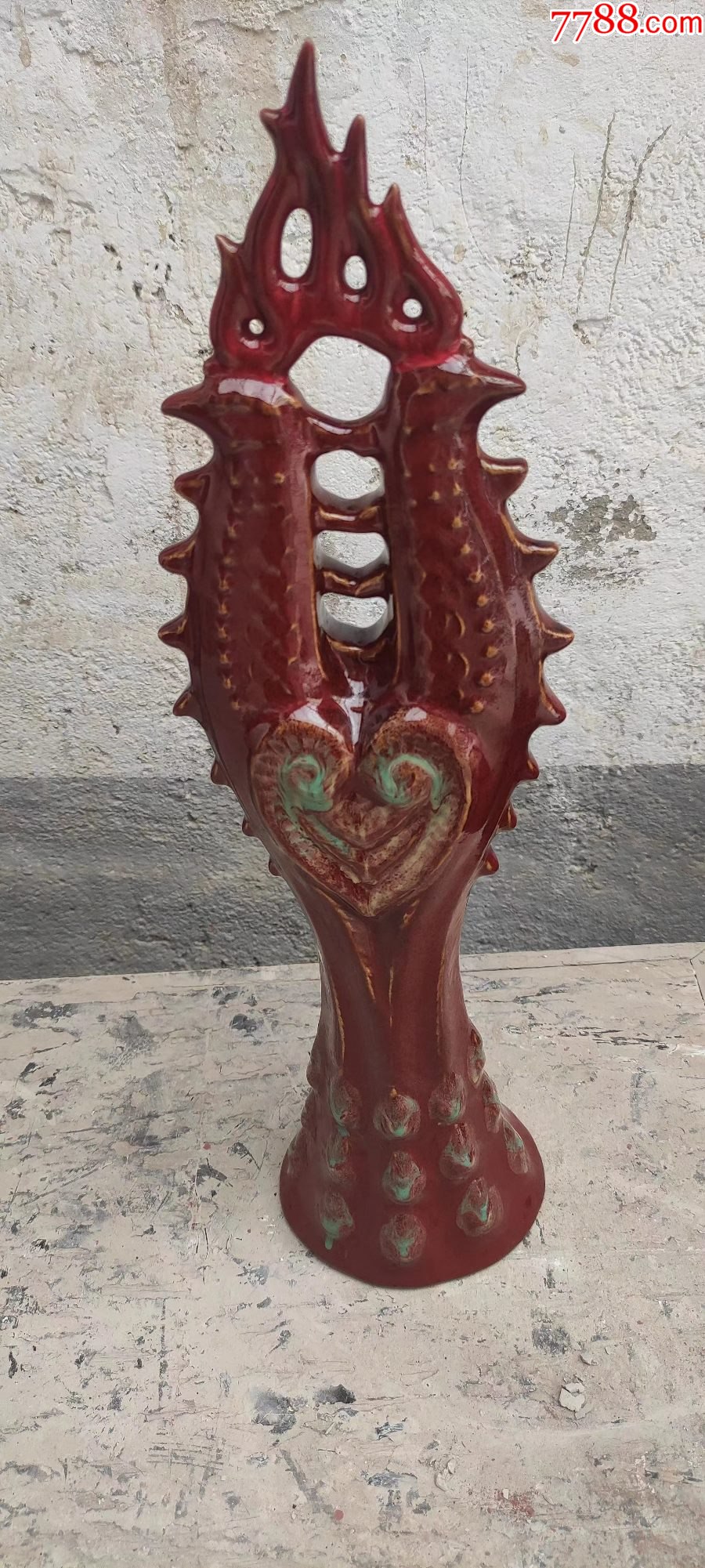 双凤鸟摆件_红釉瓷_齐杰书店【7788收藏__收藏热线】