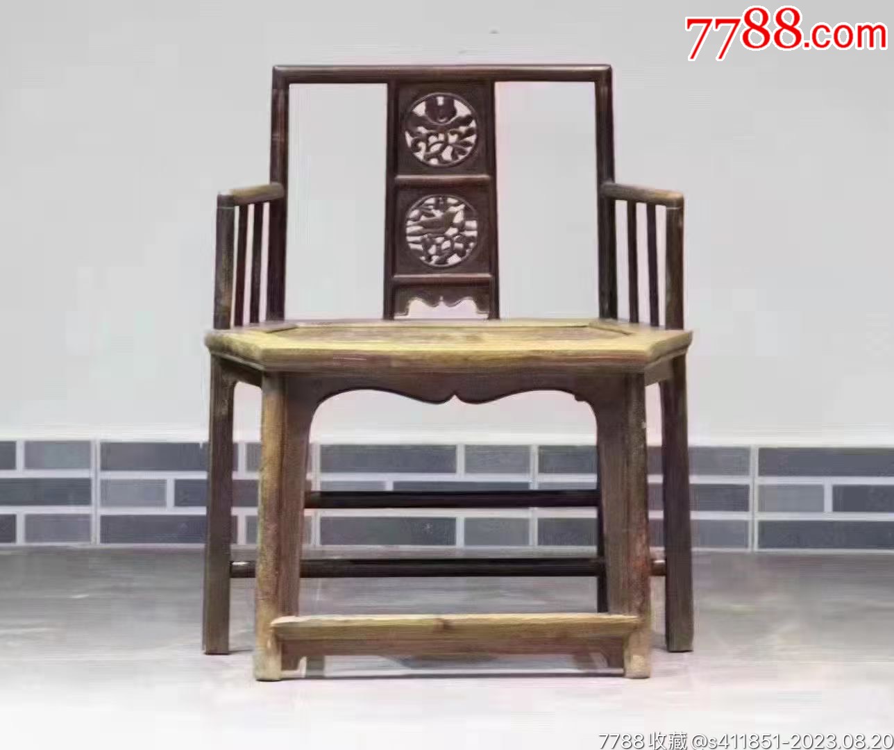 陈设??六角椅不拘一格，整体朴素，甚是少见，整体造型简练雅致，各细部纤细灵巧，-价格:6300元-se95722483-木椅/凳-零售-7788收藏__收藏热线