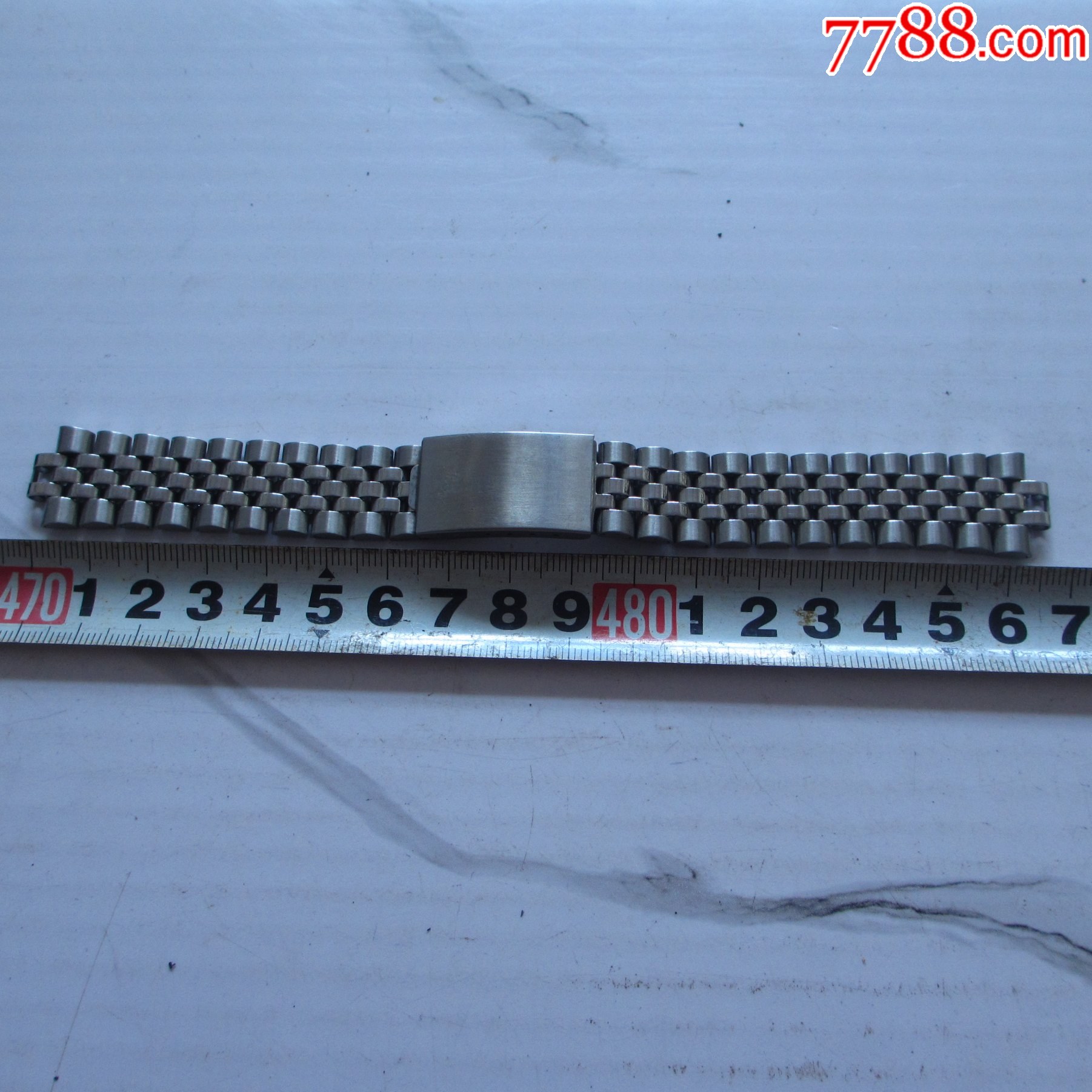 经典怀旧！上海散珠五铢【自配弯头\18MM-20MM】男士古董老表带一条！_表带/表链_图片欣赏_收藏价格_7788烟标收藏