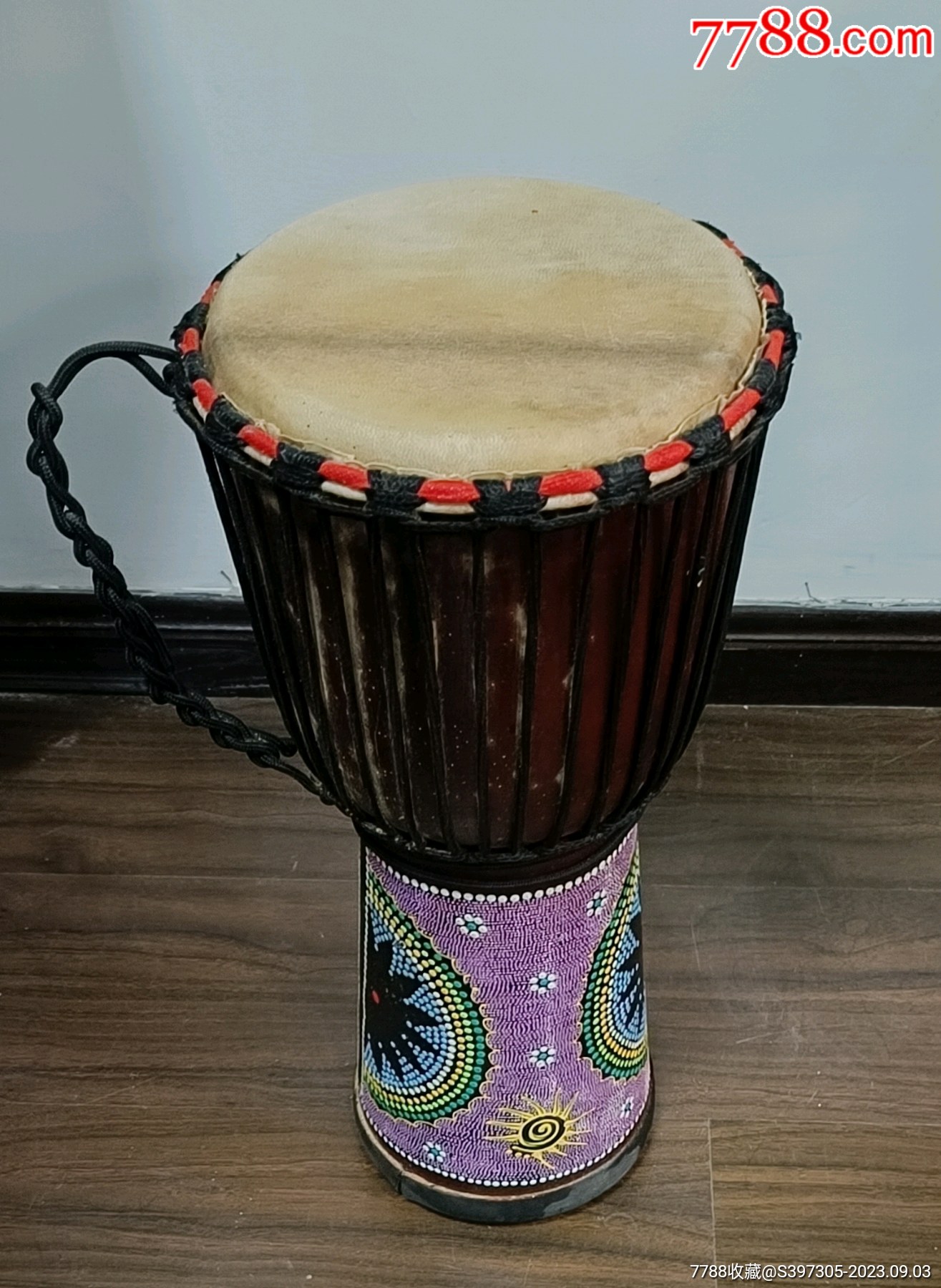 手鼓04号大8寸八成新-价格:58元-se95979862-八角鼓/腰鼓/鼓-零售-7788收藏__收藏热线