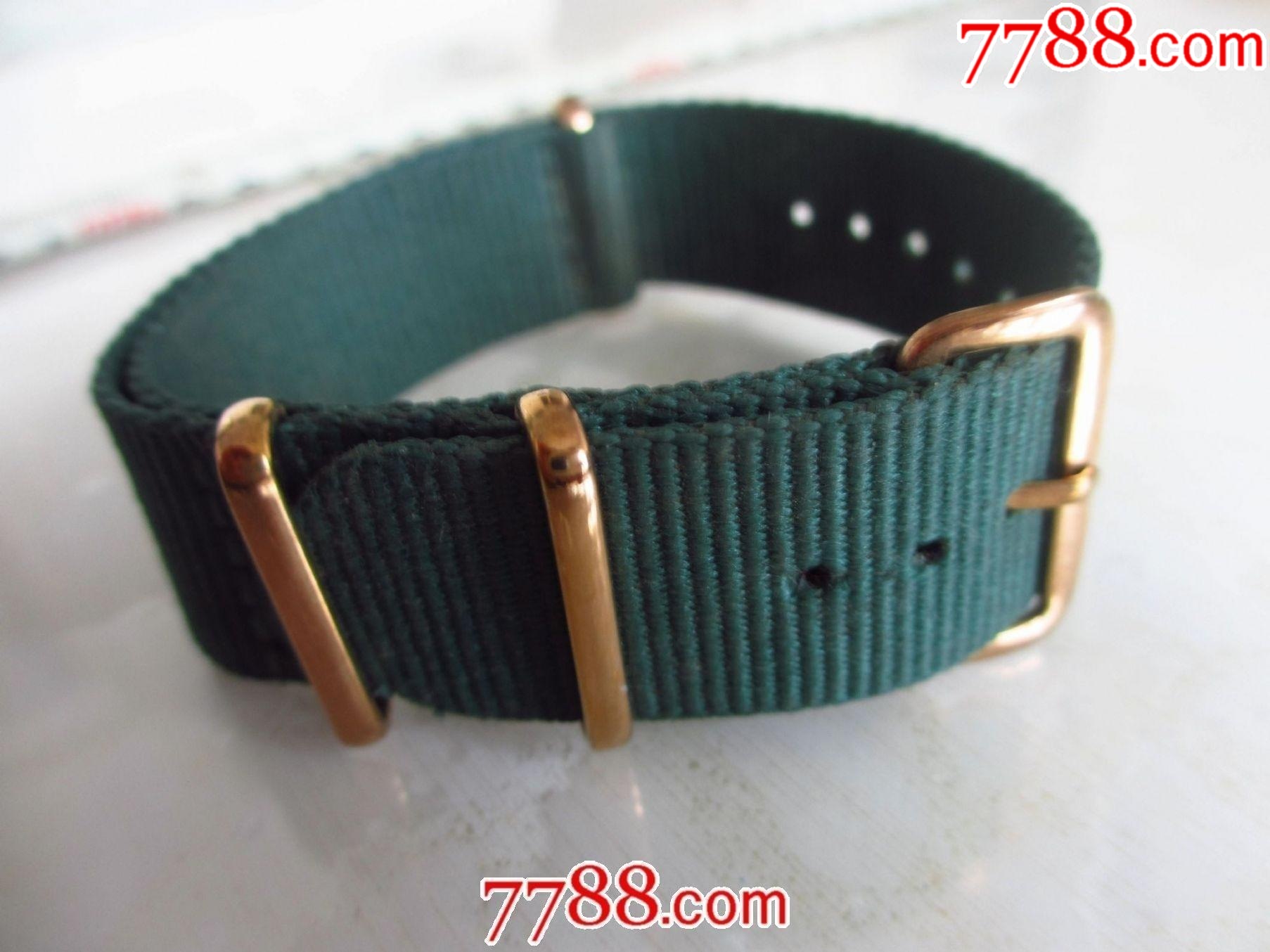 全新的深绿色【20MM】玫瑰金针扣通根尼龙表带！【全新未用过的】【四】-价格:28元-se96025780-表带/表链-零售-7788收藏__收藏热线