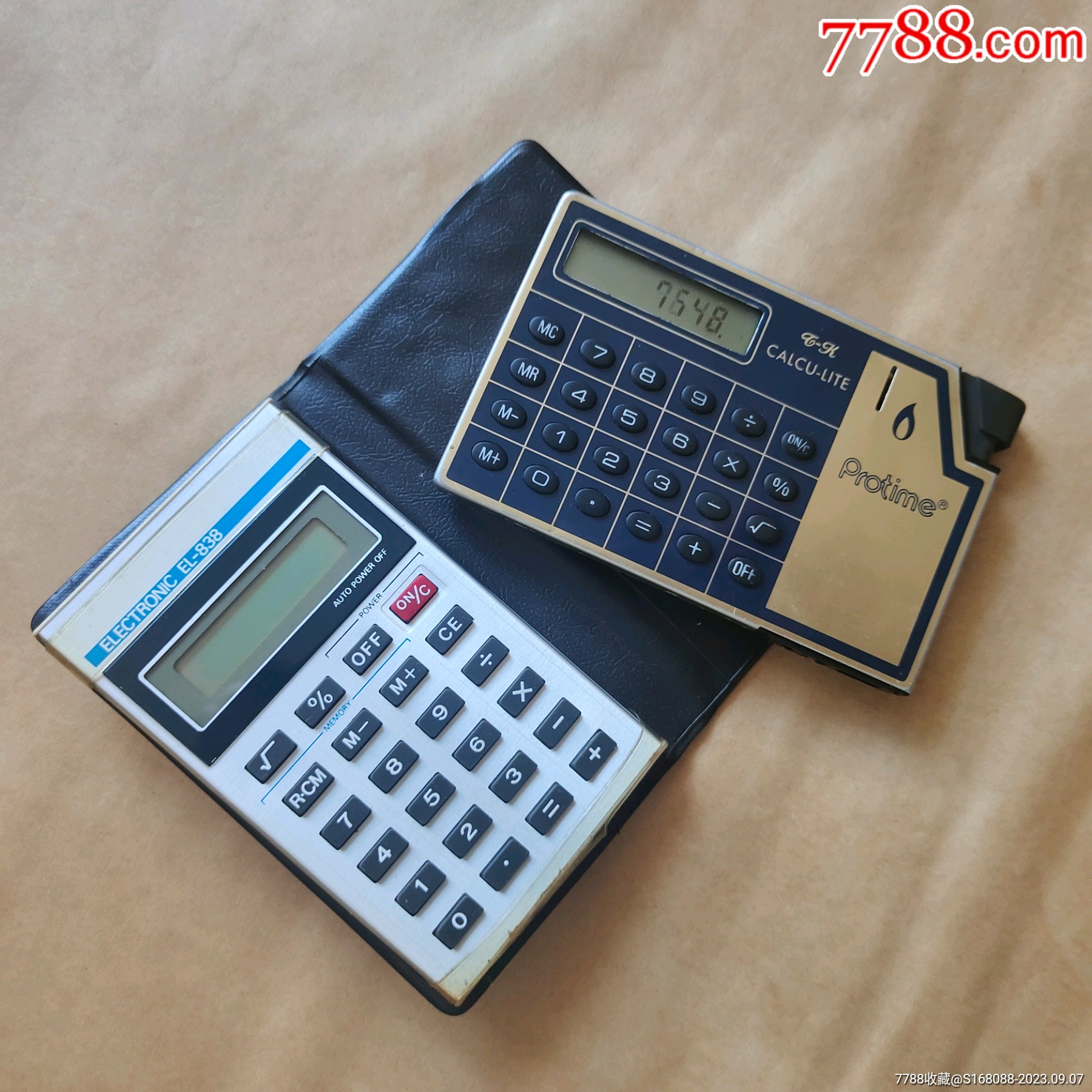 80年代怀旧古董老物件老电器日本夏普EL-838型袖珍计算器八十年代SHARP-价格:70元-se96054531-计算器-零售-7788收藏 ...