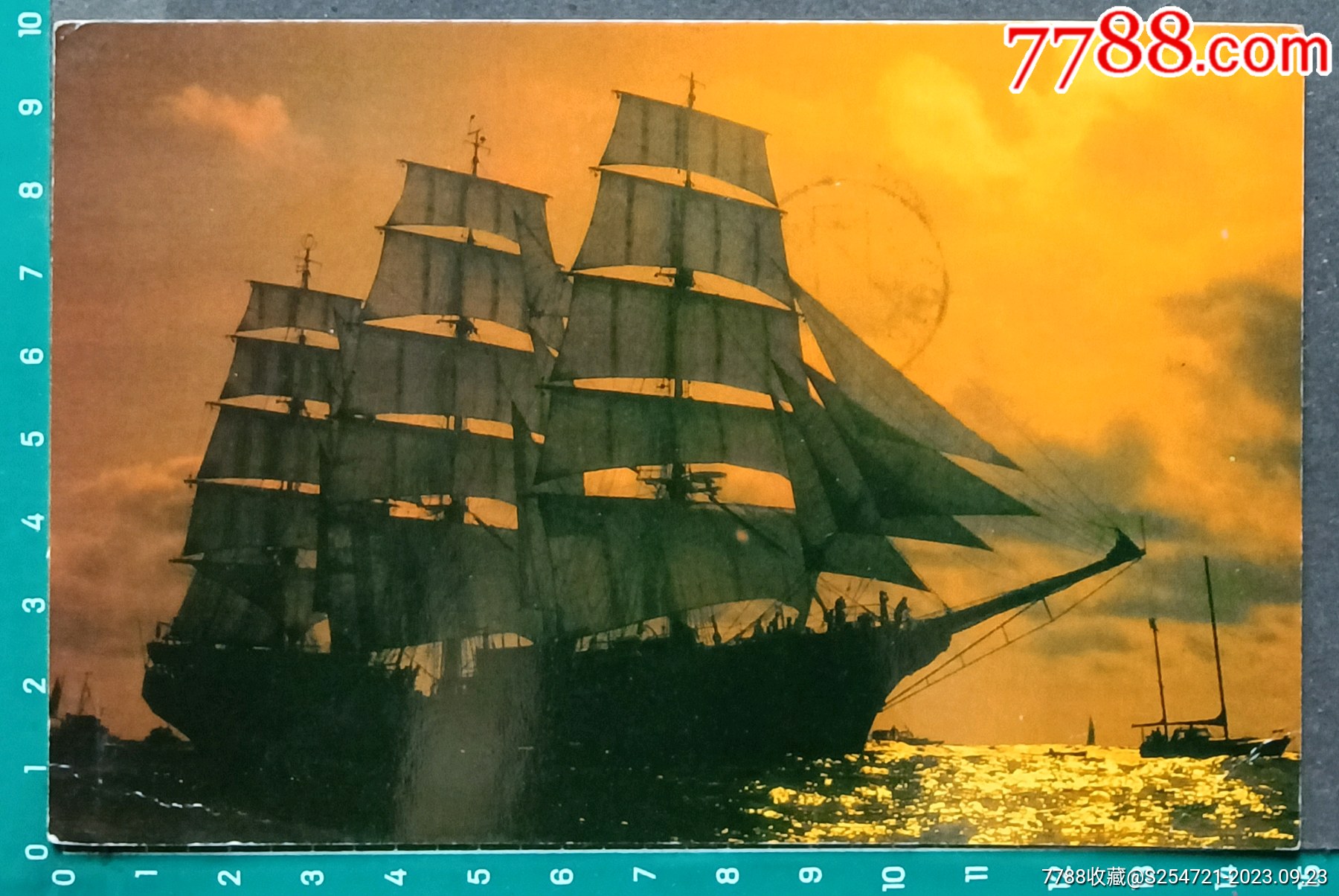 1990年实寄明信片，帆船_明信片/邮资片_新成都【7788收藏__收藏热线】