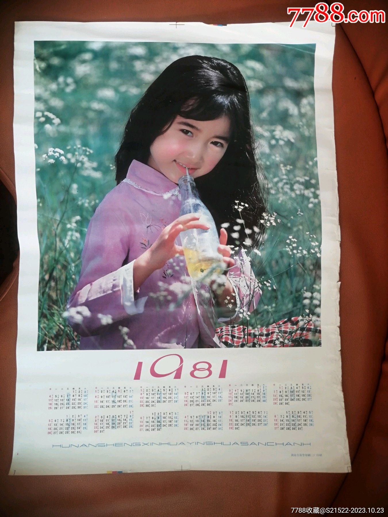 1981年美少女年历画_挂历/台历_浏阳河东岸收藏屋【7788收藏__收藏热线】