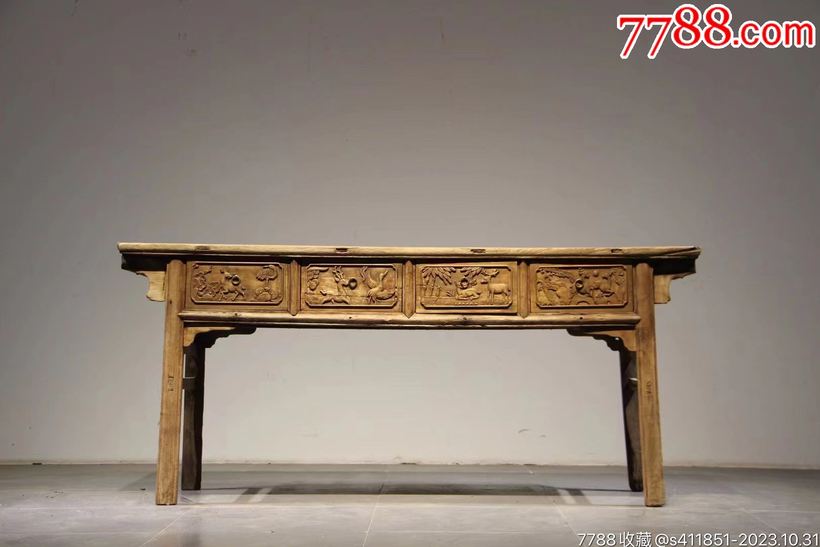 供桌，，雕工漂亮，木质，楠木，尺寸，56×196×85×品相如图，，茶楼，会所，-价格:5800元-se97041698-木桌/几/案-零售-7788收藏__收藏热线