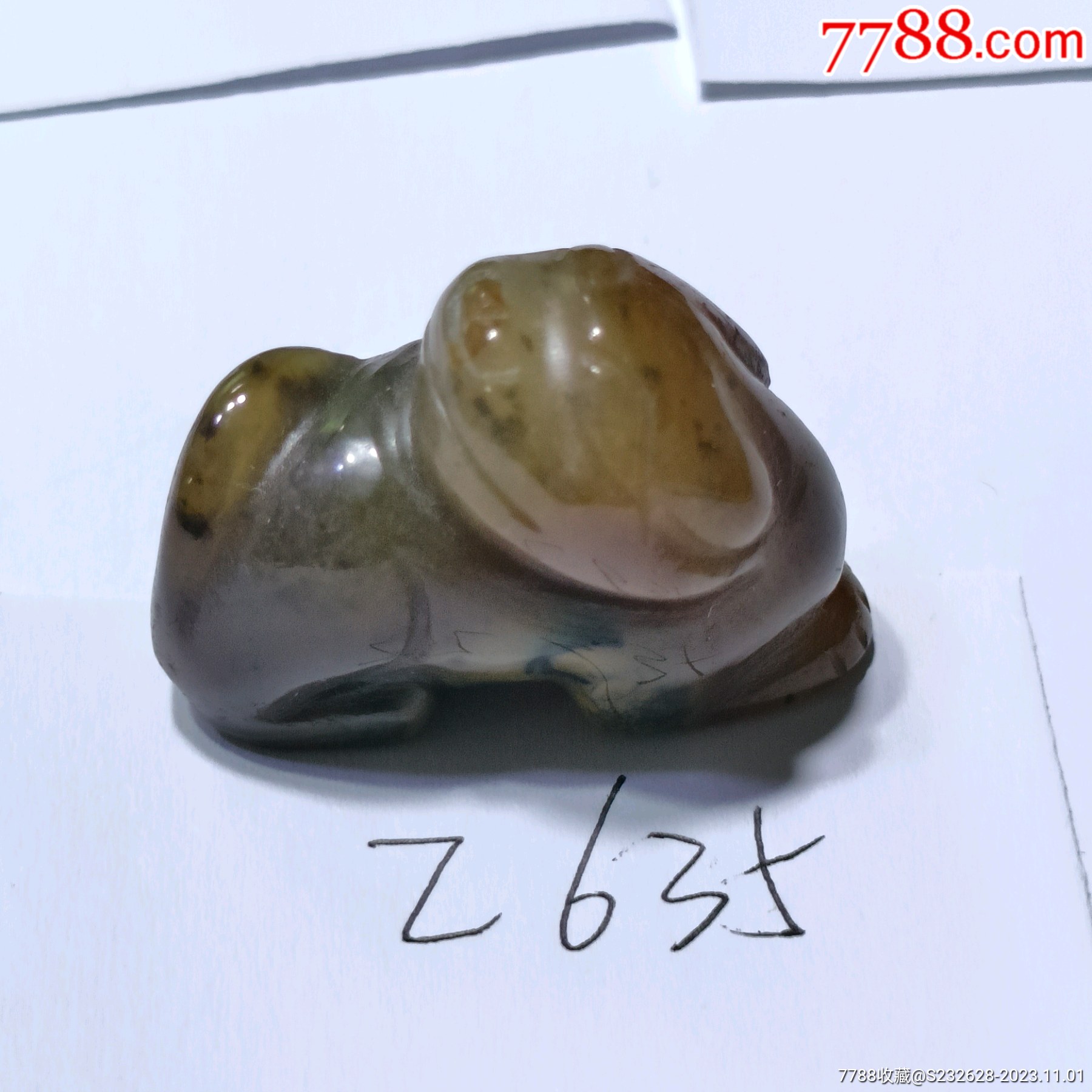 z635瑞兽动物五千年小店库存老件天然彩色玛瑙人工雕刻吊挂坠配件-价格:28元-se97067021-和田玉-零售-7788收藏__收藏热线