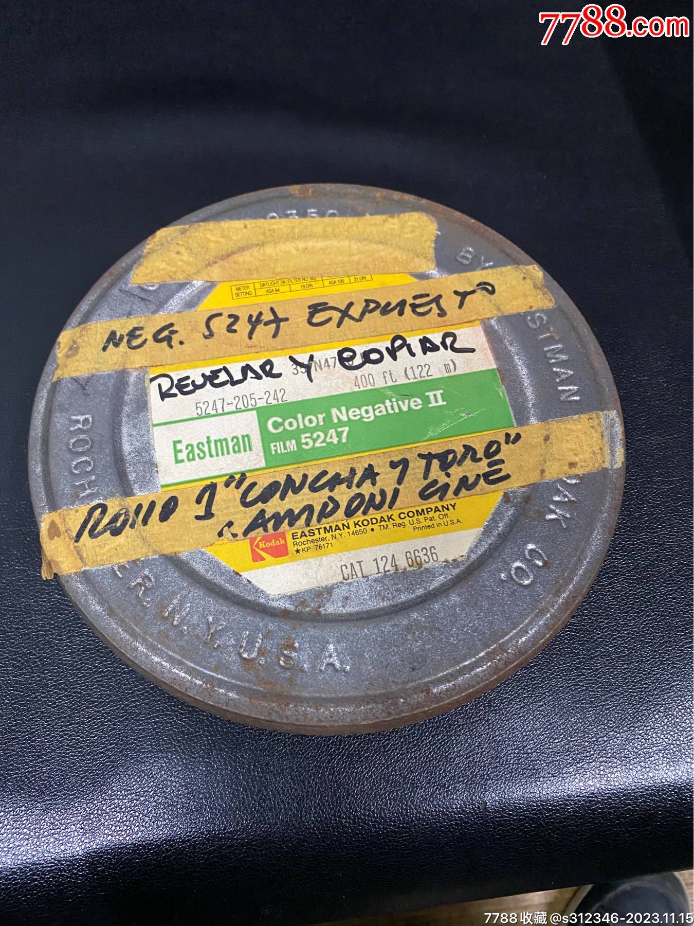 古董美国电影胶片盒柯达电影盘，外盒刻字内置铝盒！-价格:599元-se97338526-胶卷/胶片-零售-7788收藏__收藏热线